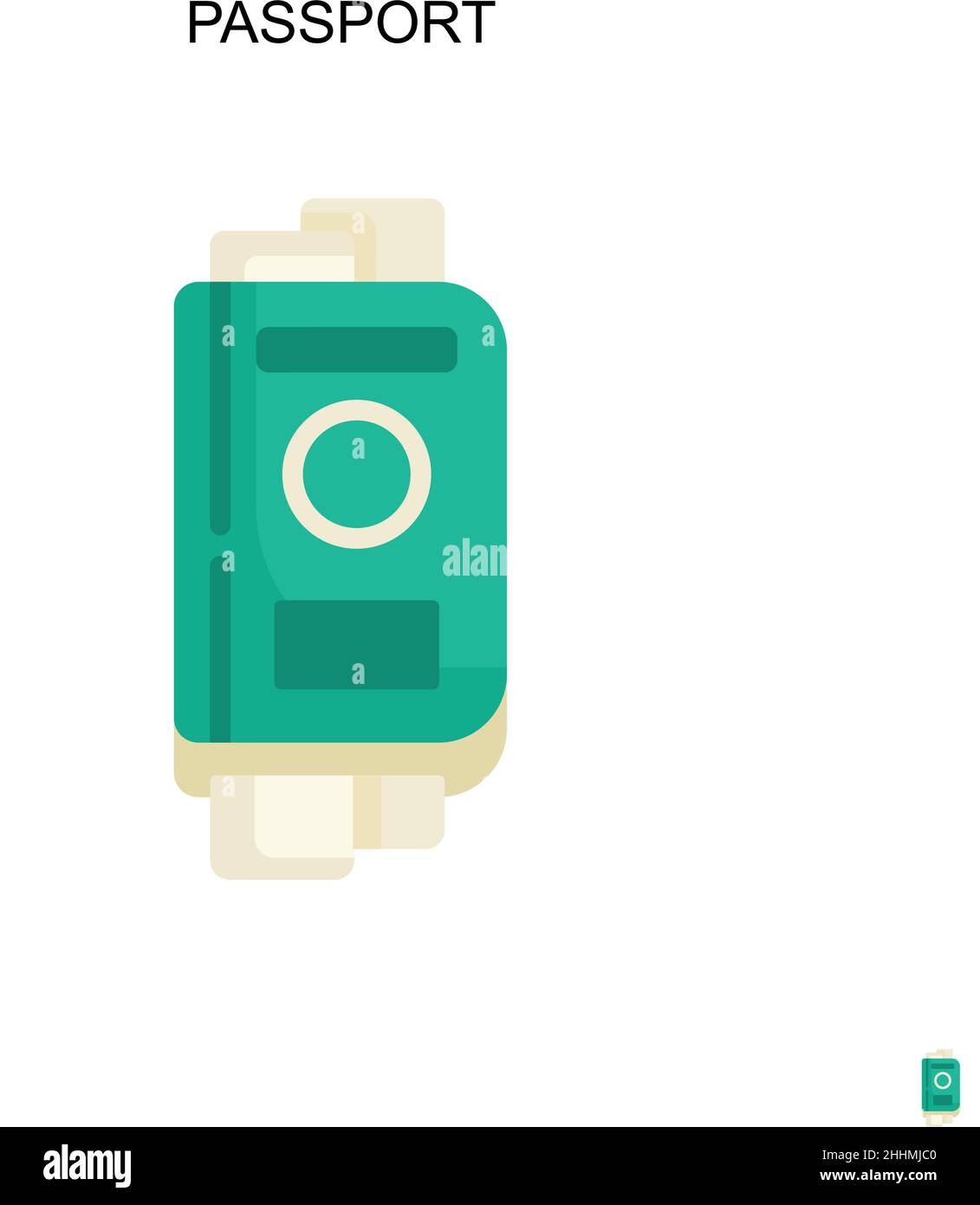 Passport Simple vector icon.Perfect color modern pictogram on editable ...