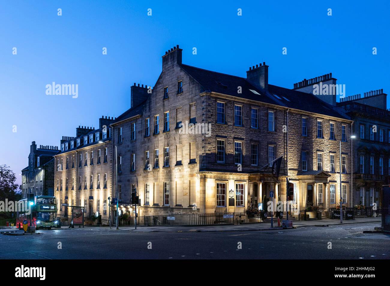Malmaison Hotel, Saint James Square, Edinburgh, at 10pm on an August ...