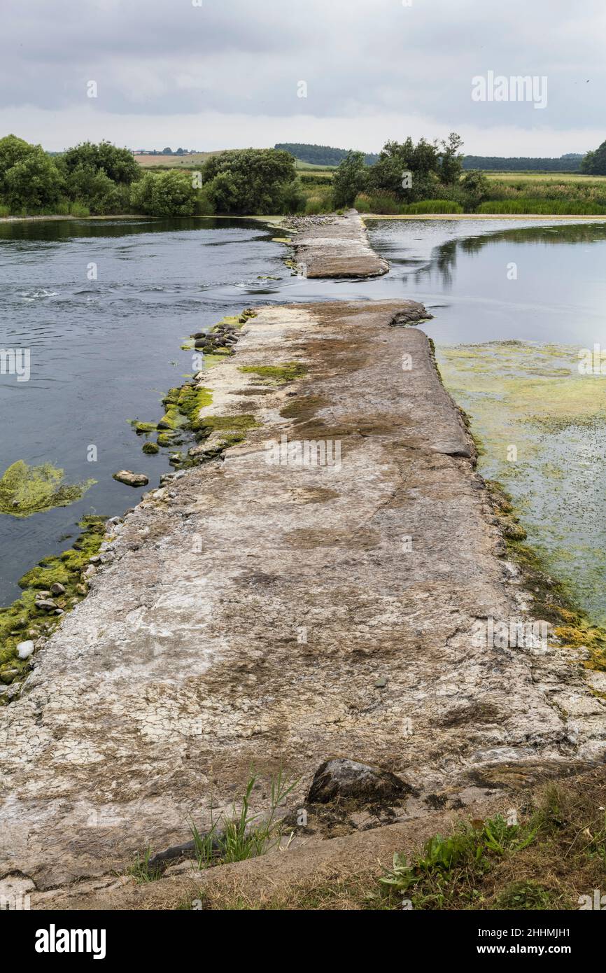 Cauld on the River Tweed at Coldstream, Scottish border with England ...