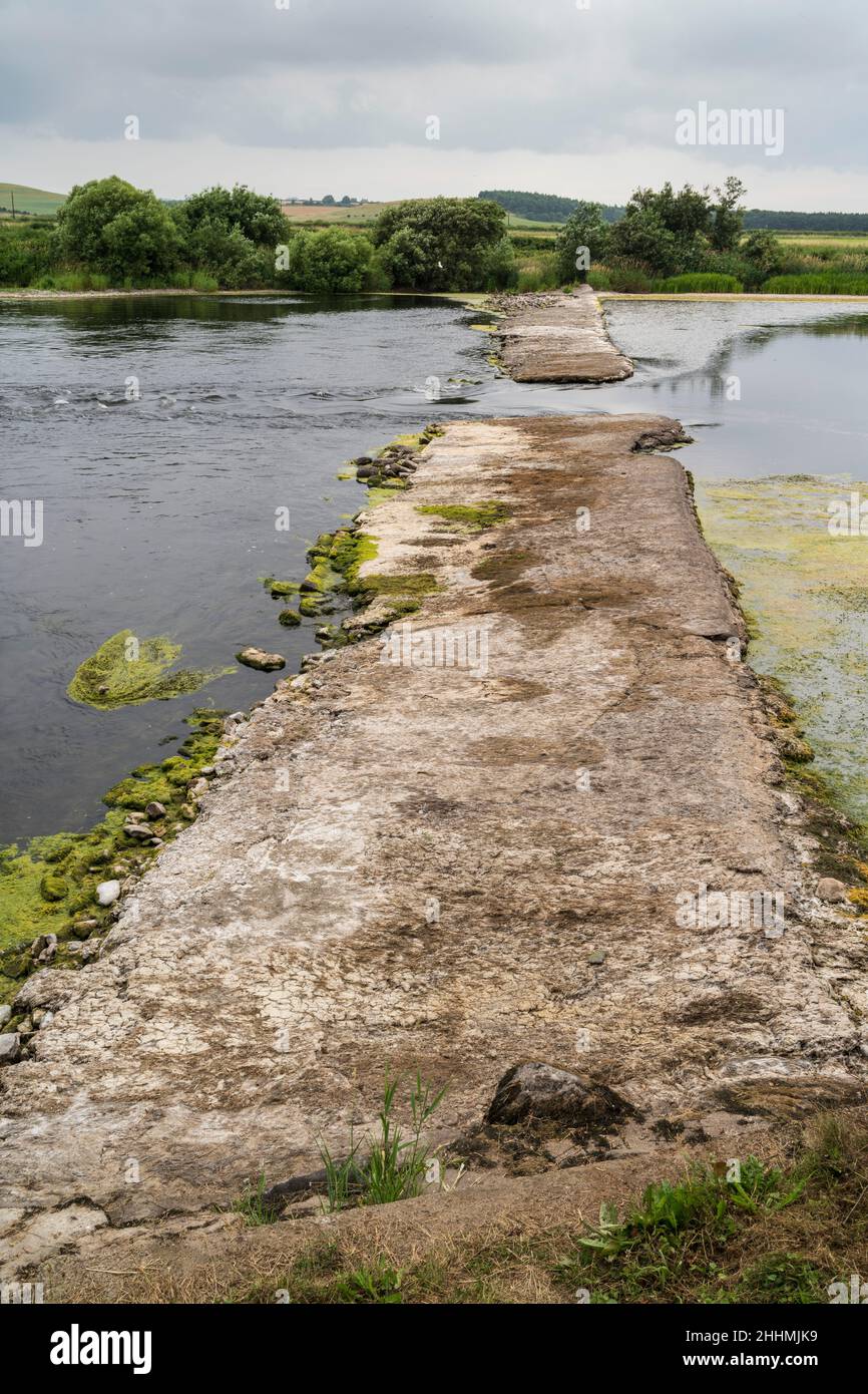 Cauld on the River Tweed at Coldstream, Scottish border with England ...