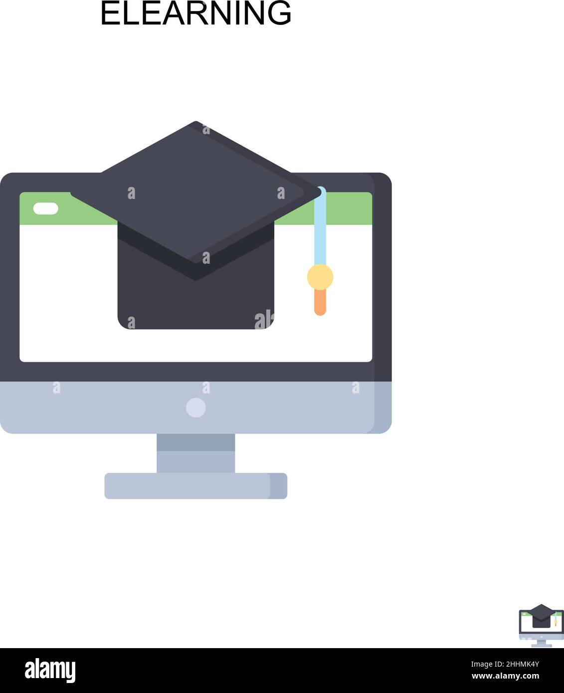 Elearning Simple vector icon.Perfect color modern pictogram on editable ...