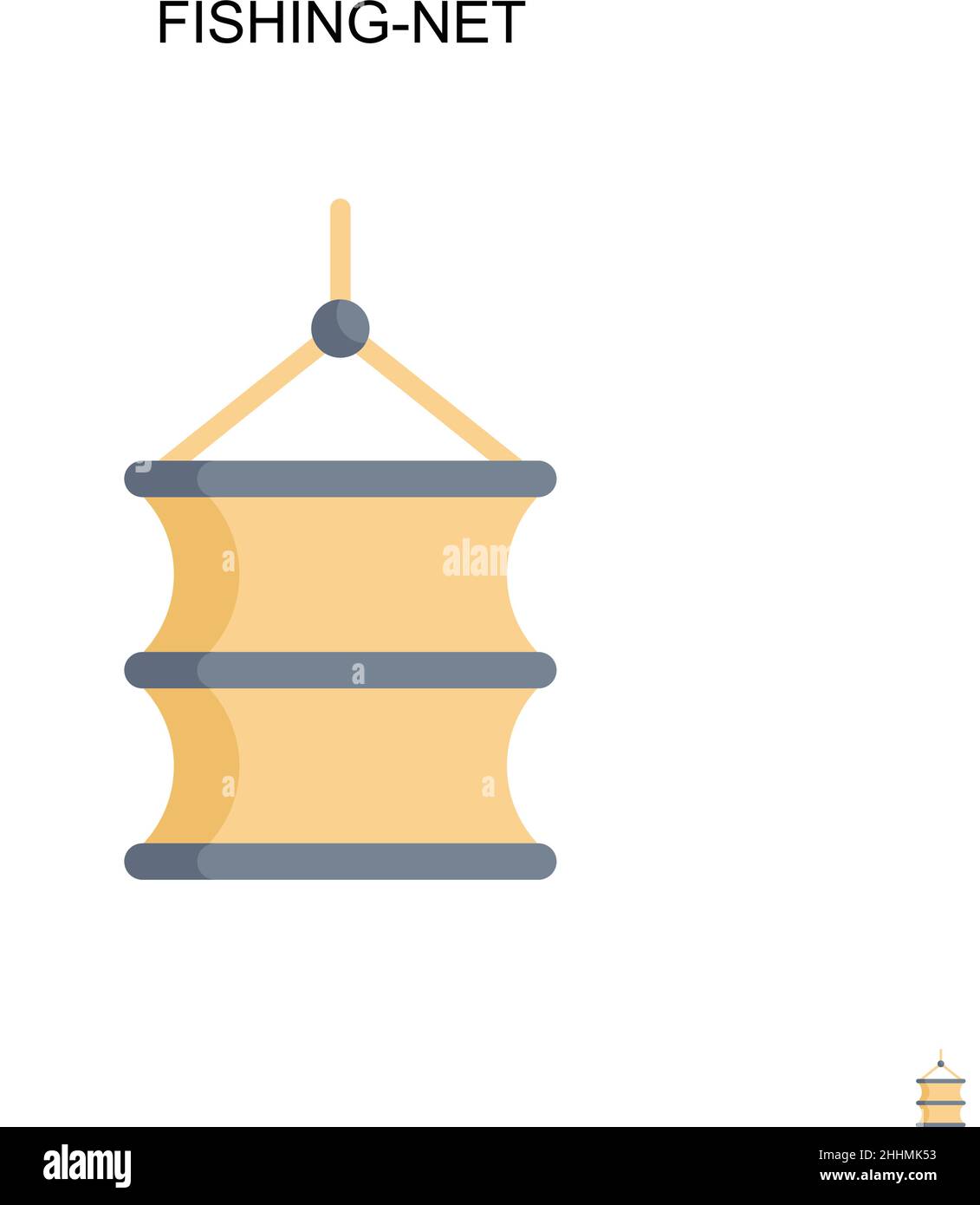 Fishing-net Simple vector icon.Perfect color modern pictogram on ...