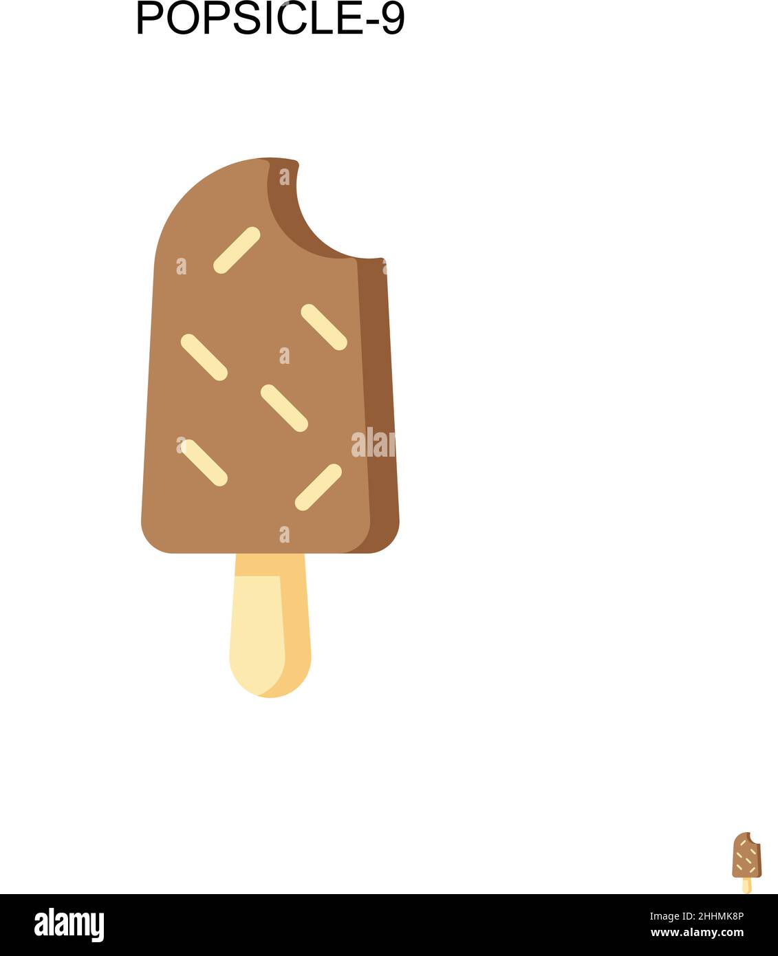 Popsicle-9 Simple vector icon.Perfect color modern pictogram on ...