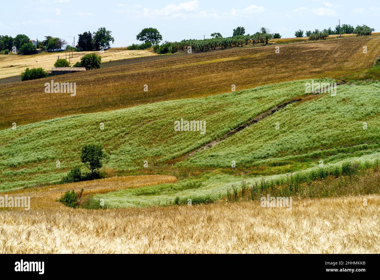 Landscape in Campobasso province, Molise, Italy, along the road to ...