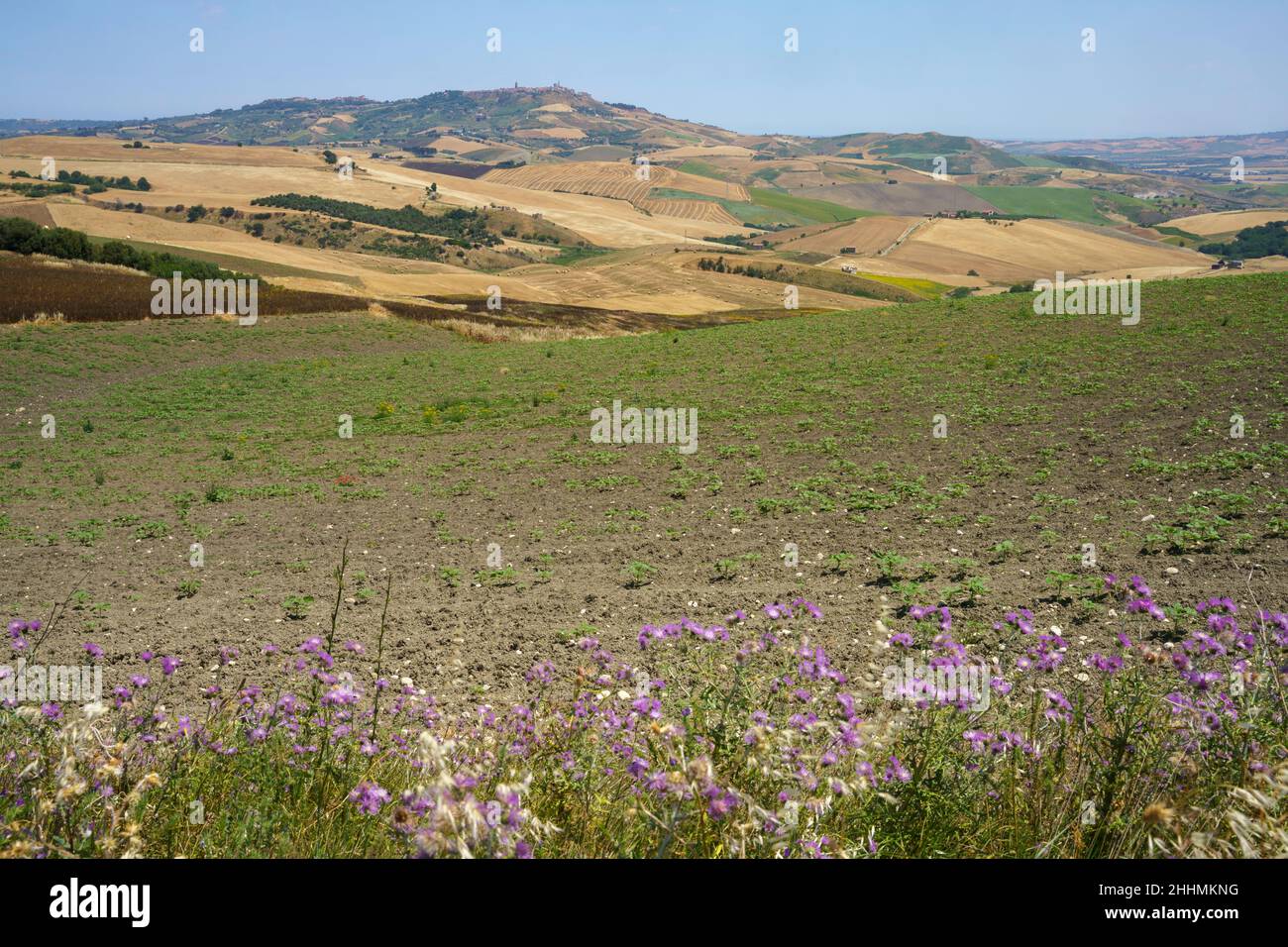 Landscape in Campobasso province, Molise, Italy, along the road to ...