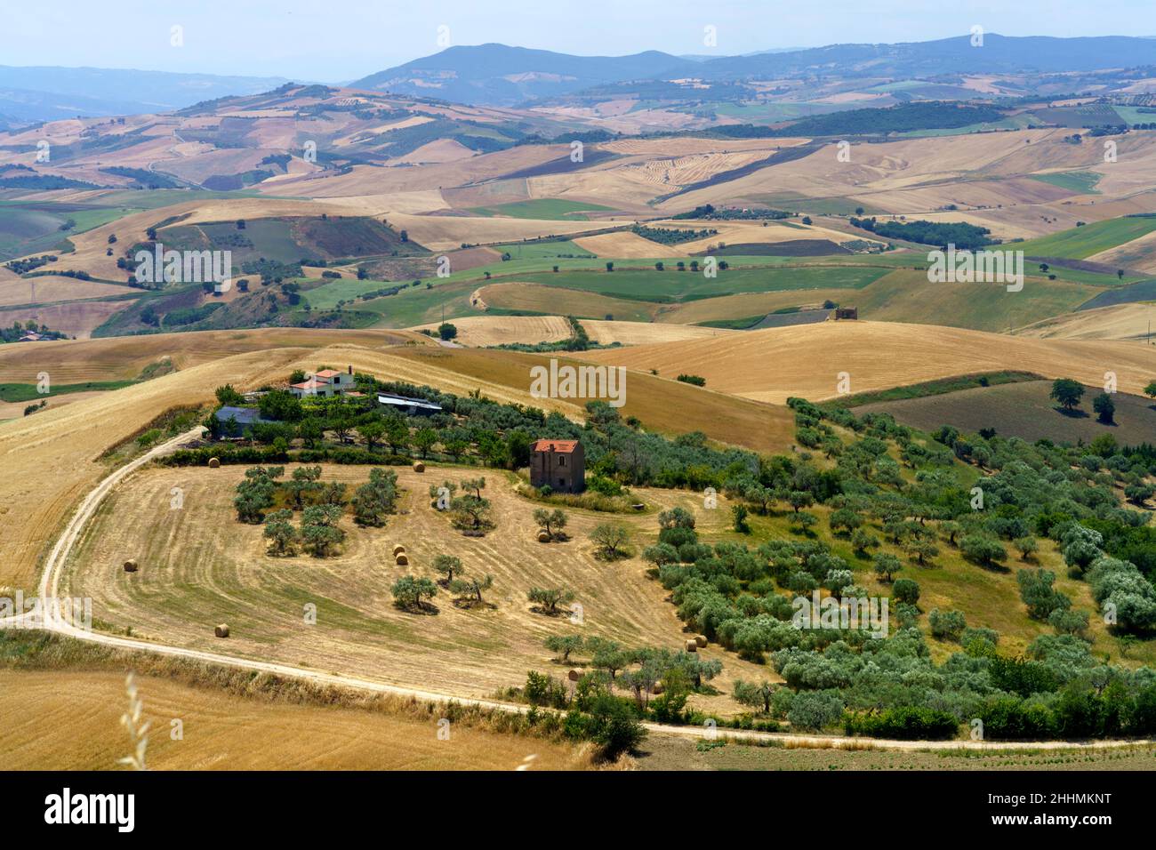 Landscape in Campobasso province, Molise, Italy, along the road to ...