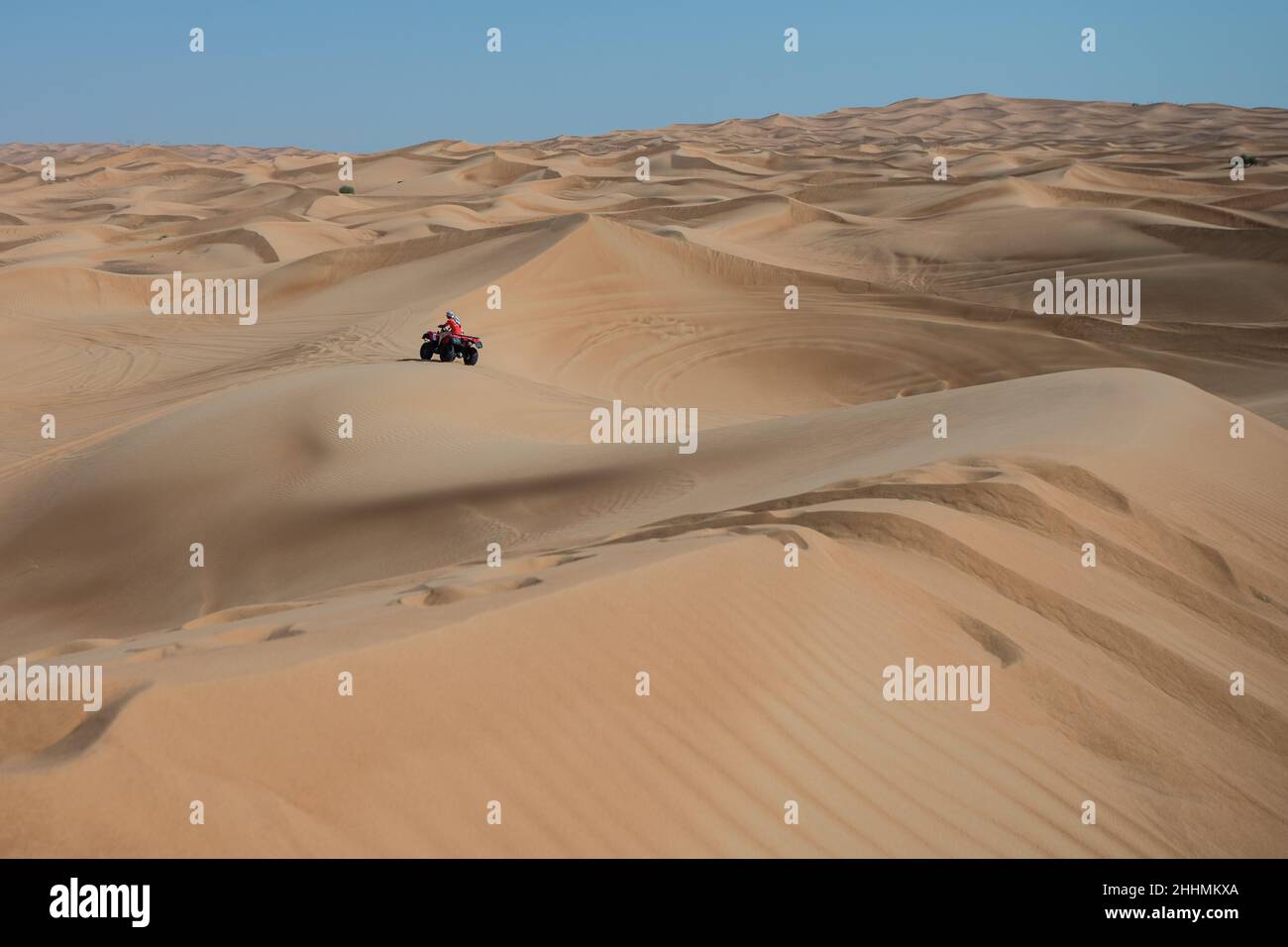 ATV Riding and Dune Bashing on a Desert Safari in Dubai, UAE Stock ...