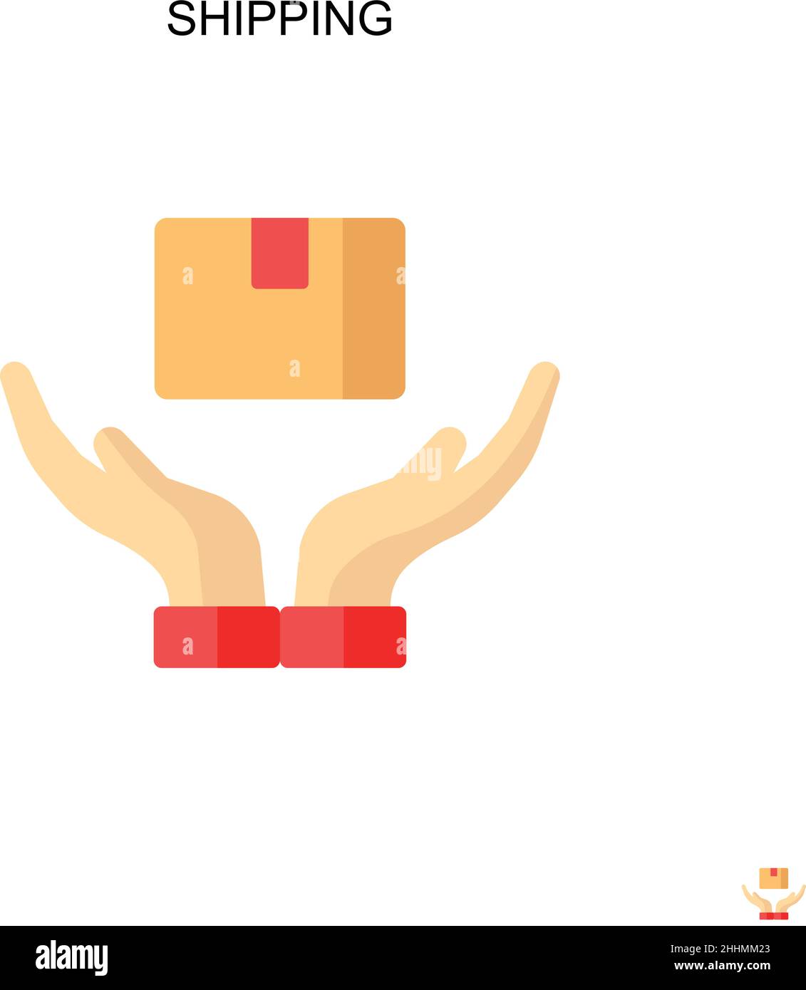 Shipping Simple vector icon.Perfect color modern pictogram on editable ...