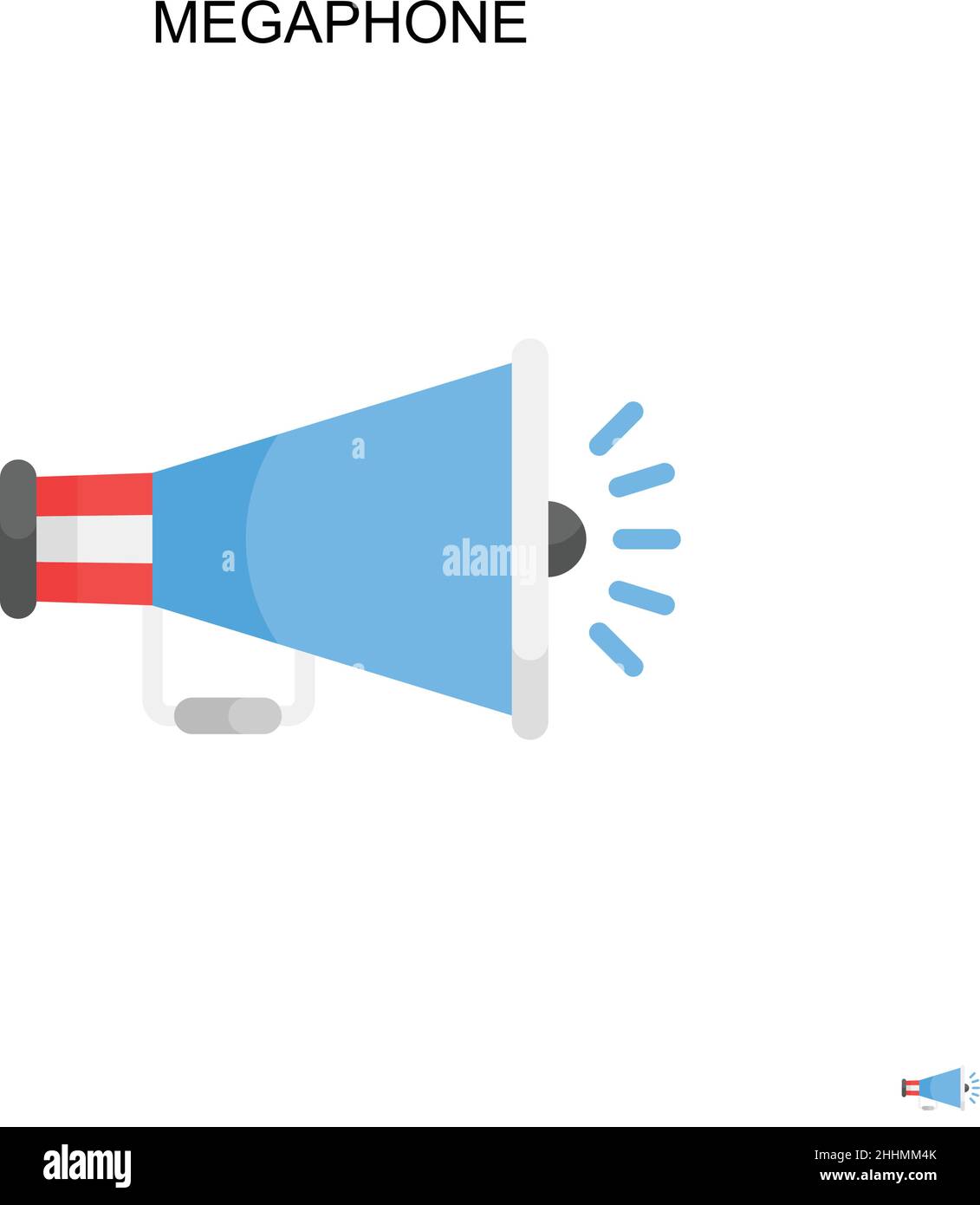 Megaphone Simple vector icon.Perfect color modern pictogram on editable ...