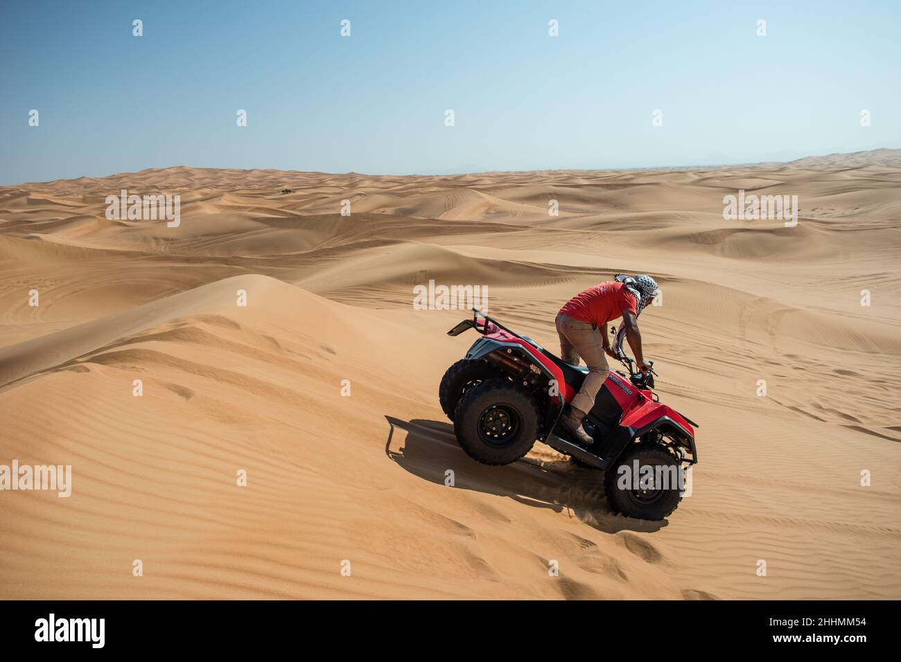 ATV Riding and Dune Bashing on a Desert Safari in Dubai, UAE Stock ...