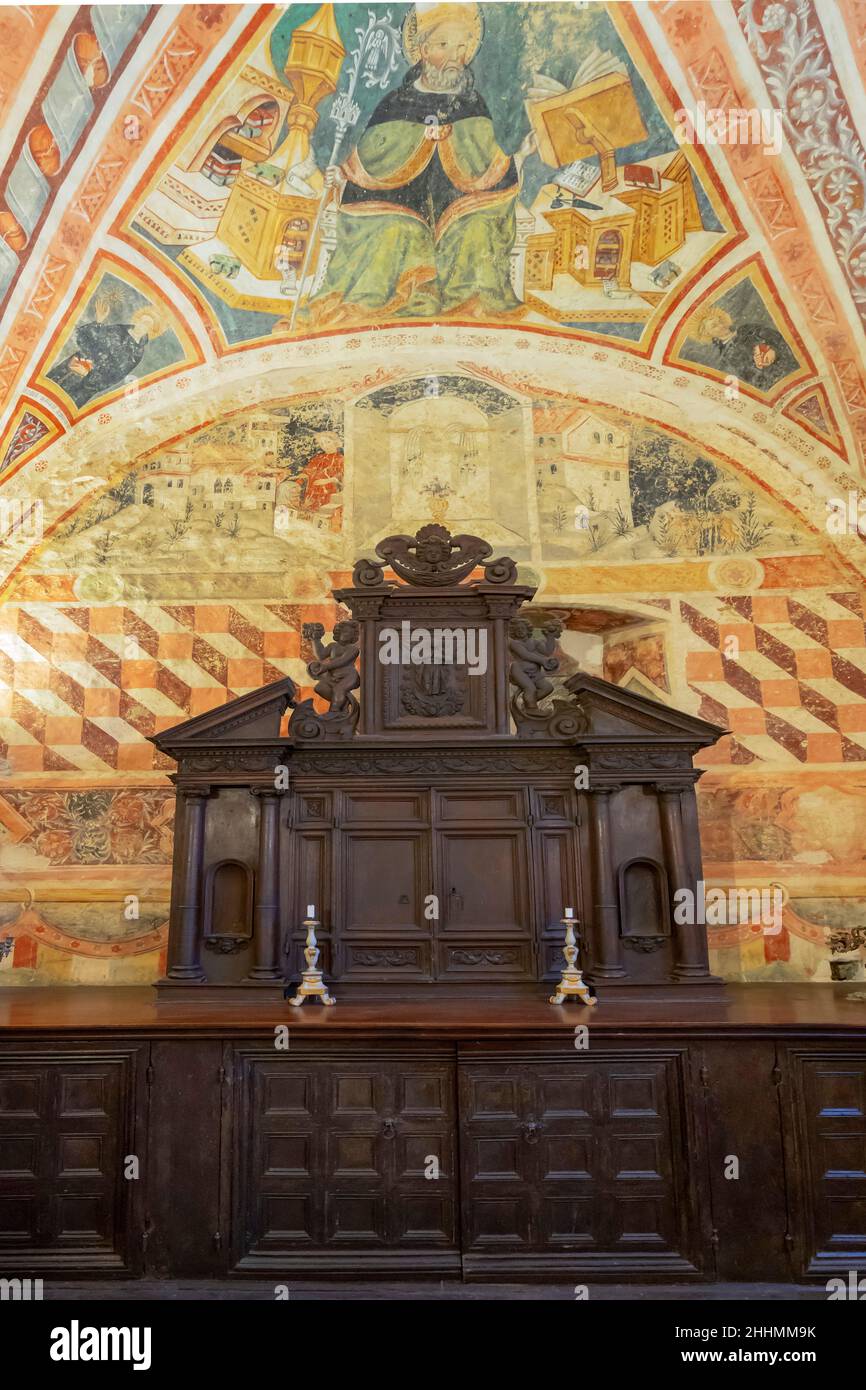 Church of Sant'Agostino, Interior, Frescoes, Montefalco, Umbria, Italy ...