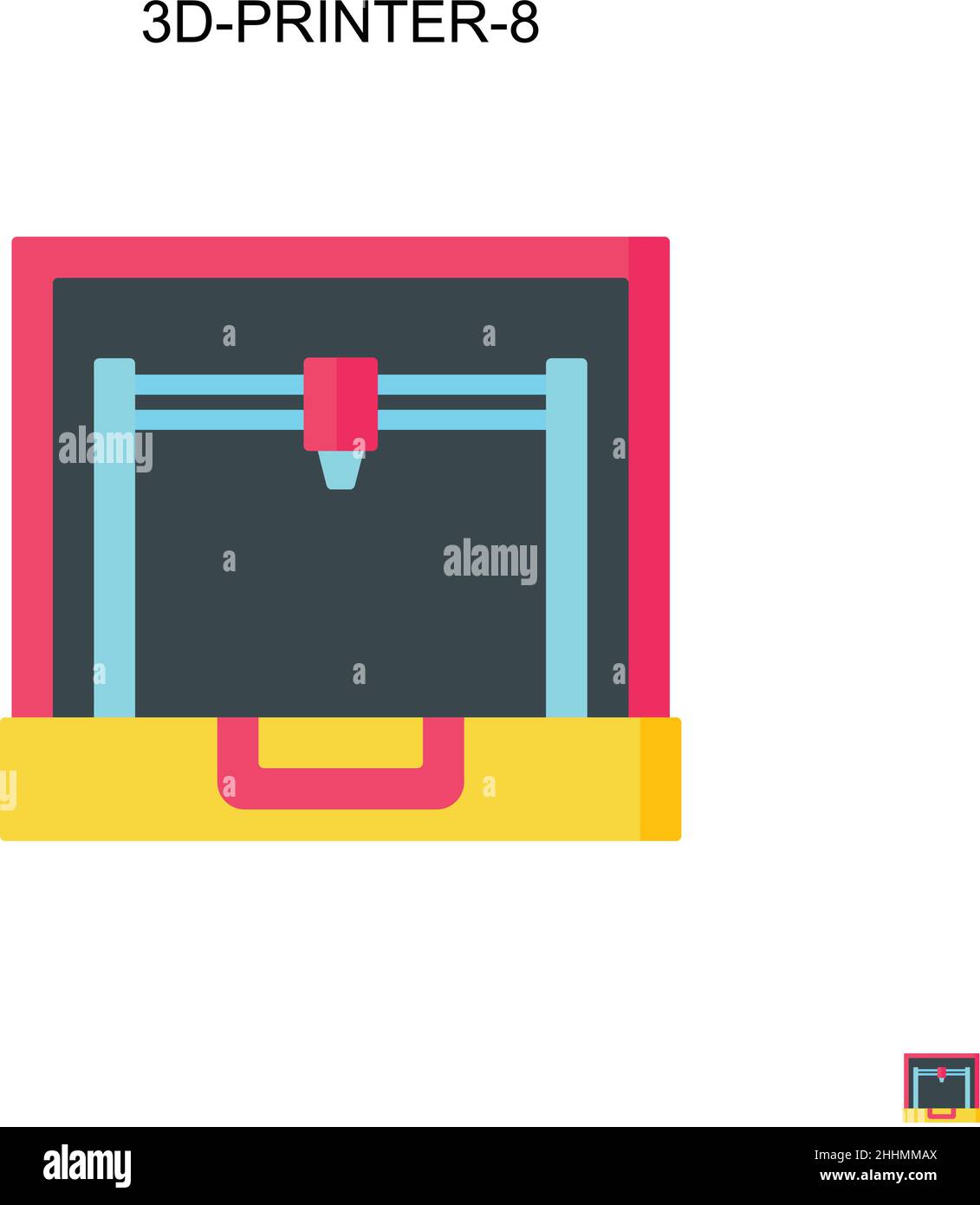 3d-printer-8 Simple vector icon.Perfect color modern pictogram on ...