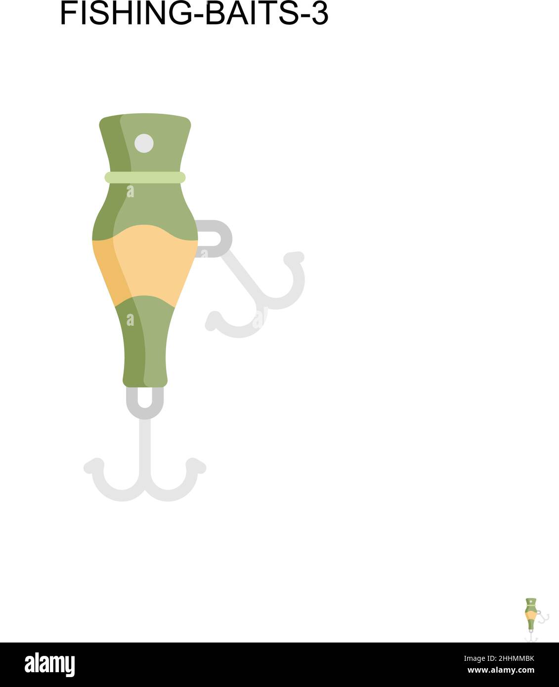 Fishing-baits-3 Simple vector icon.Perfect color modern pictogram on ...