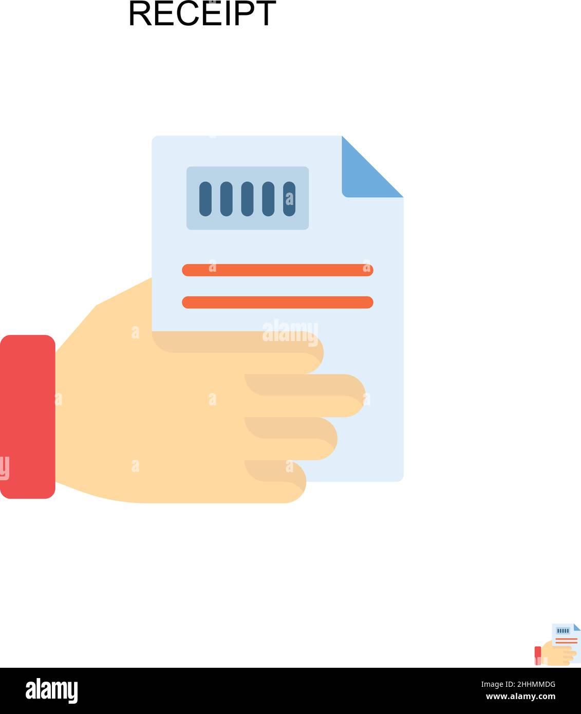 Receipt Simple vector icon.Perfect color modern pictogram on editable ...