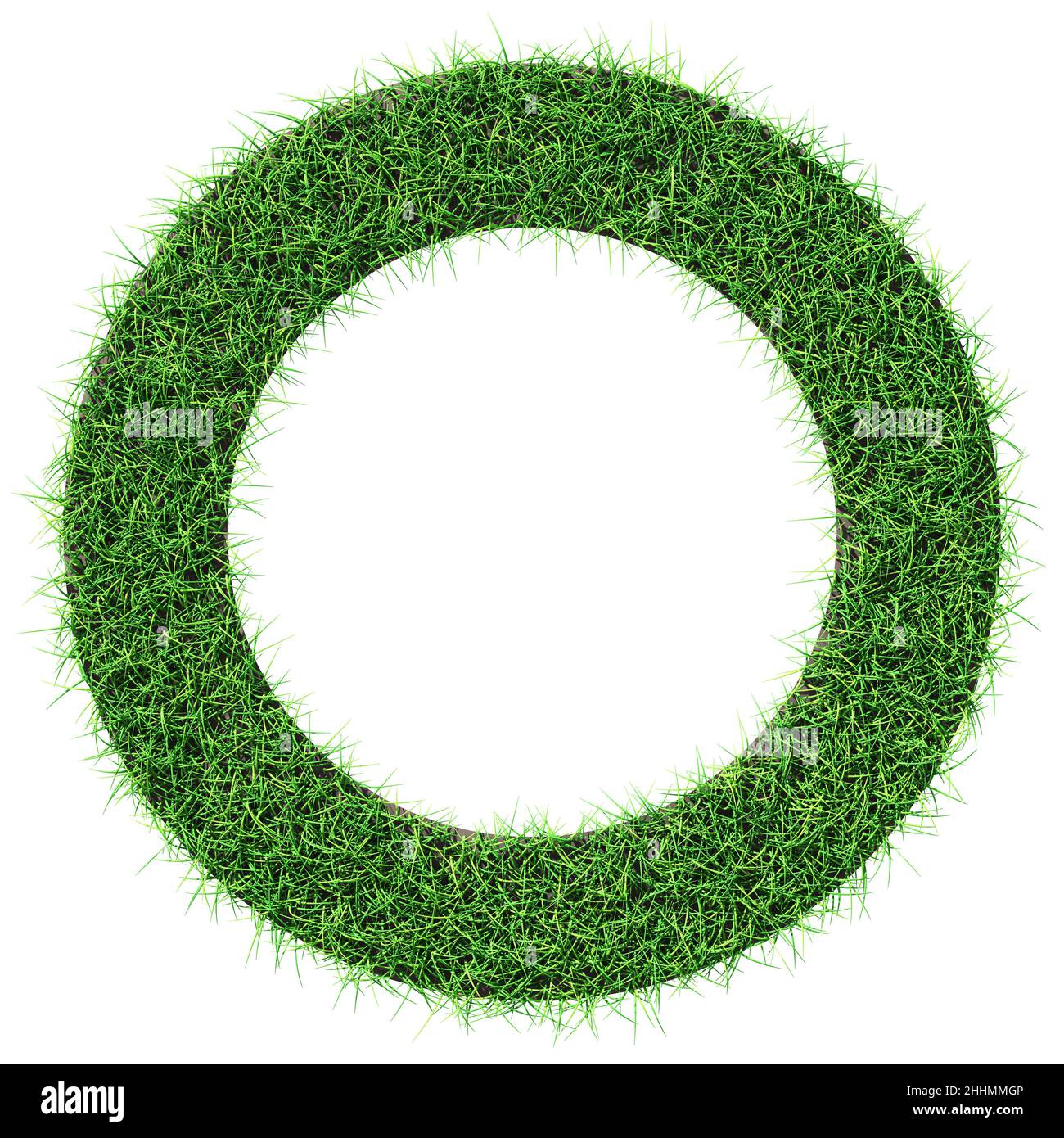Grass frame - design element isolated - 3d rendering Stock Photo - Alamy