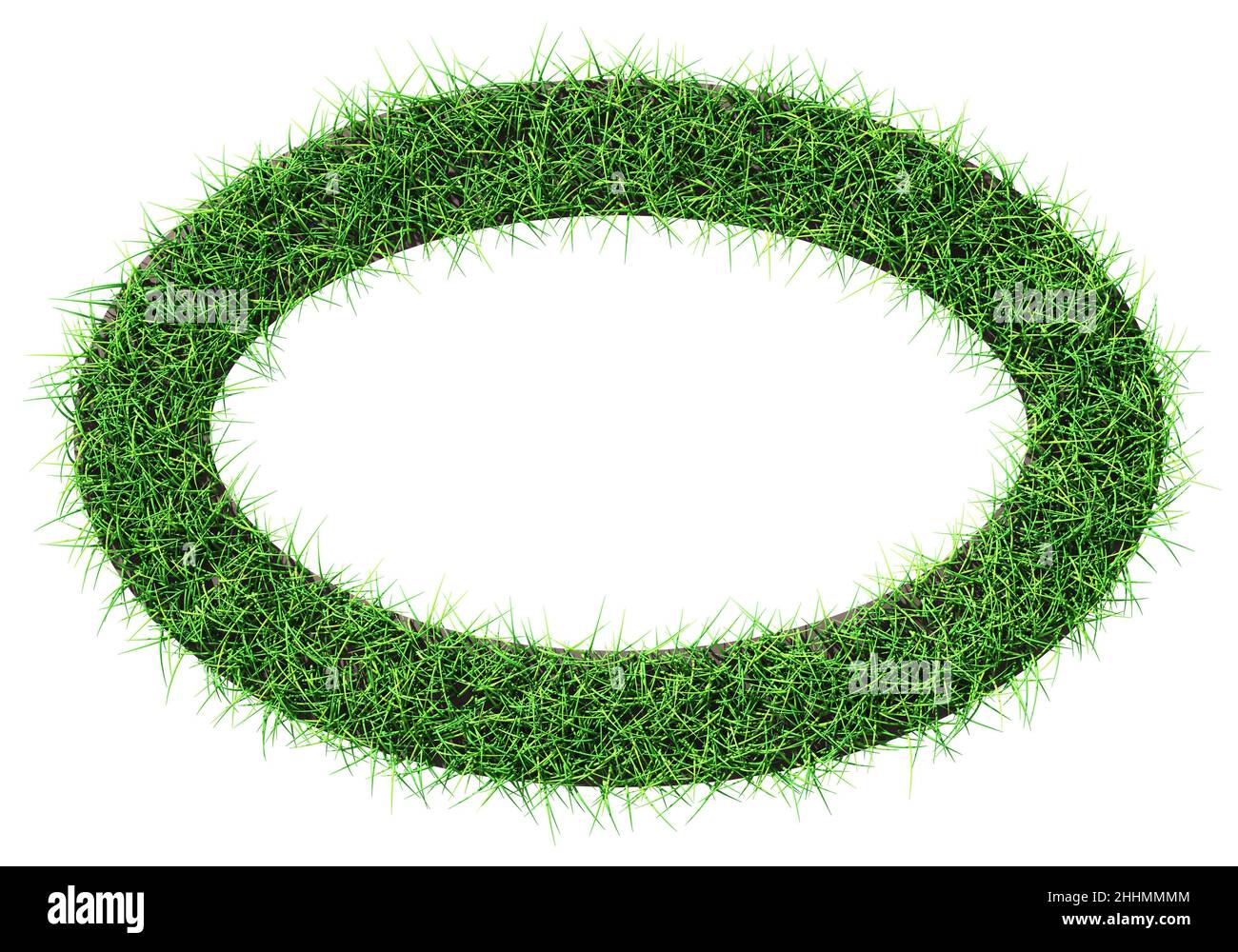 Grass frame - design element isolated - 3d rendering Stock Photo - Alamy