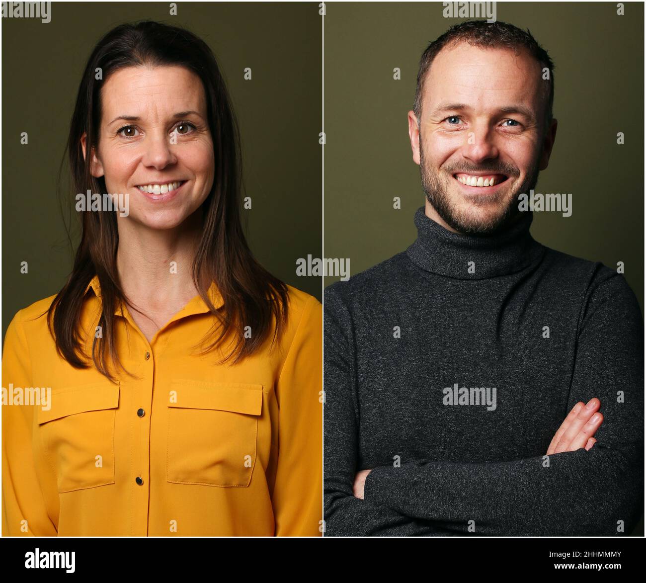 Group of people in a collage Stock Photo - Alamy