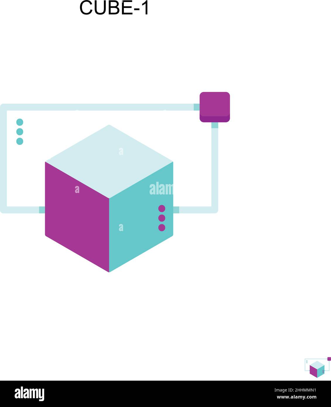 Cube-1 Simple vector icon.Perfect color modern pictogram on editable ...