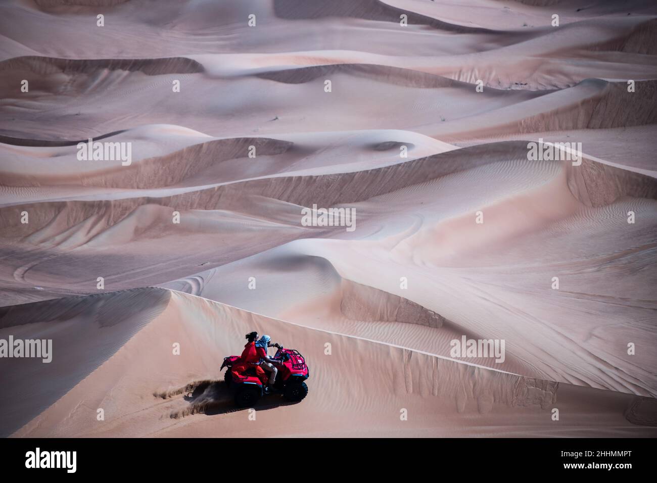 ATV Riding and Dune Bashing on a Desert Safari in Dubai, UAE Stock ...