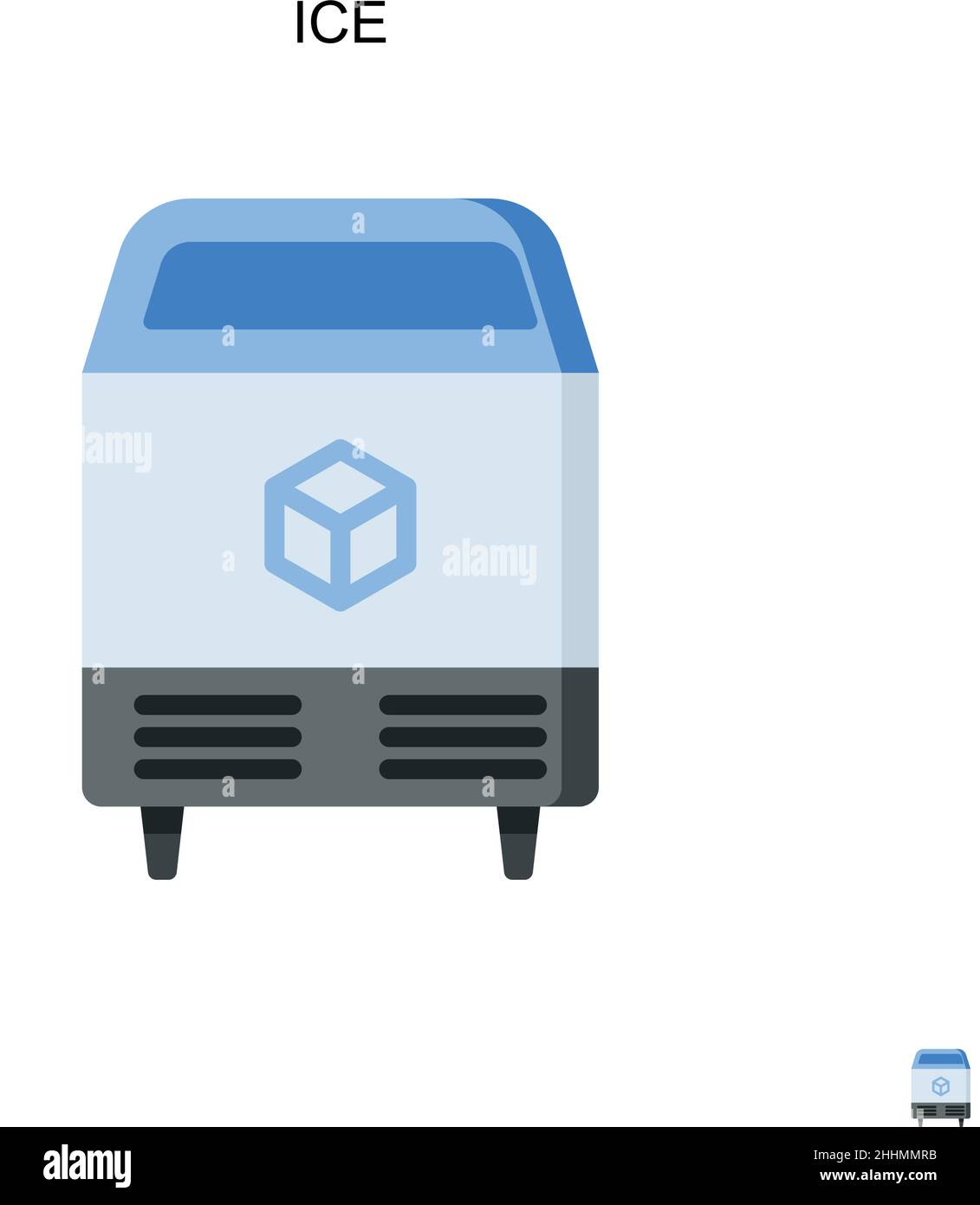 Ice Simple vector icon.Perfect color modern pictogram on editable ...