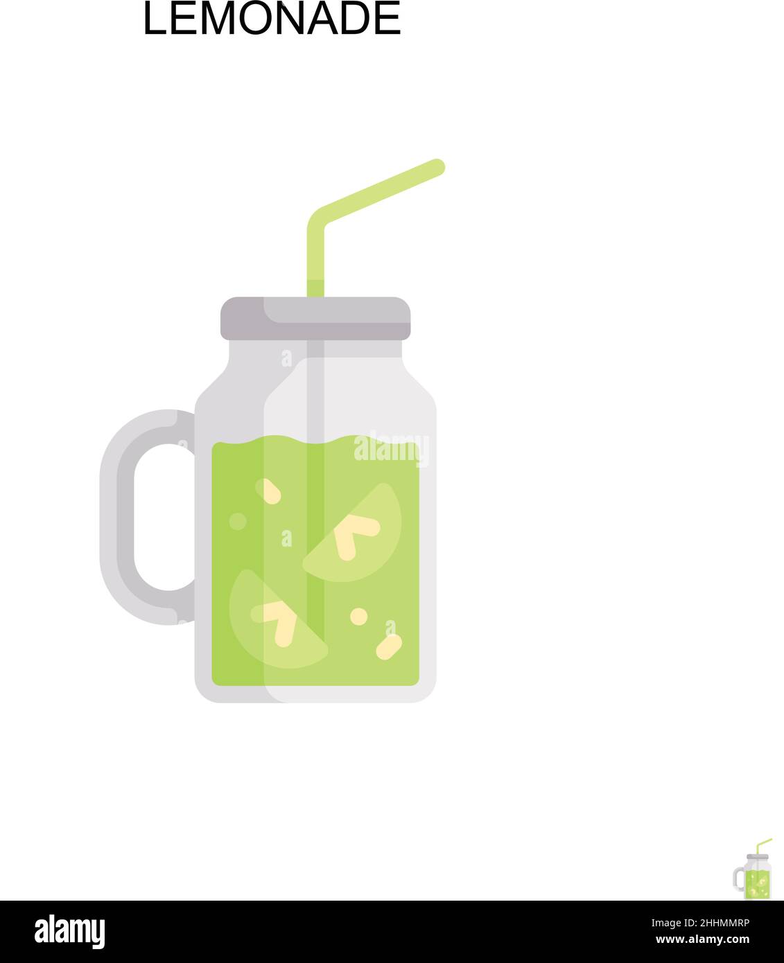 Lemonade Simple vector icon.Perfect color modern pictogram on editable ...