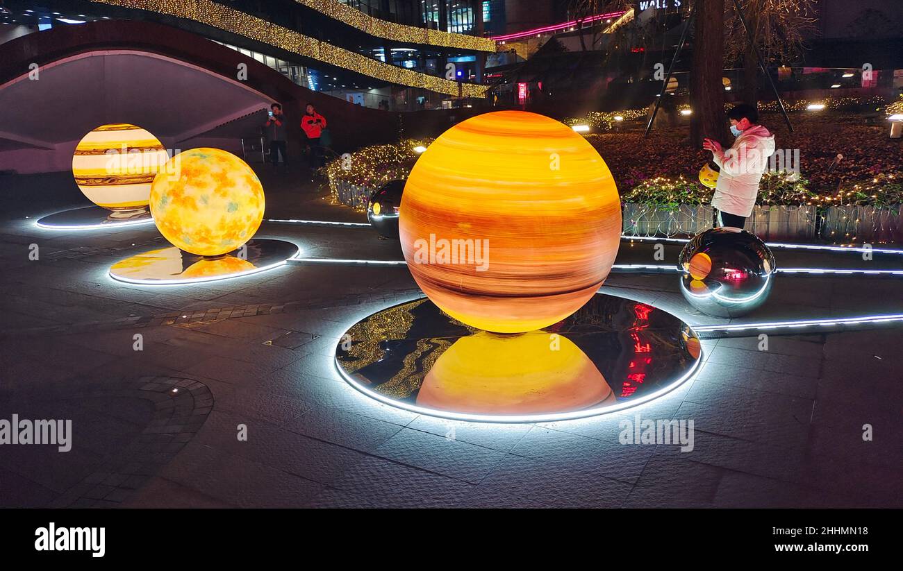 SHANGHAI, CHINA - JANUARY 24, 2022 - A view of the solar system's ...