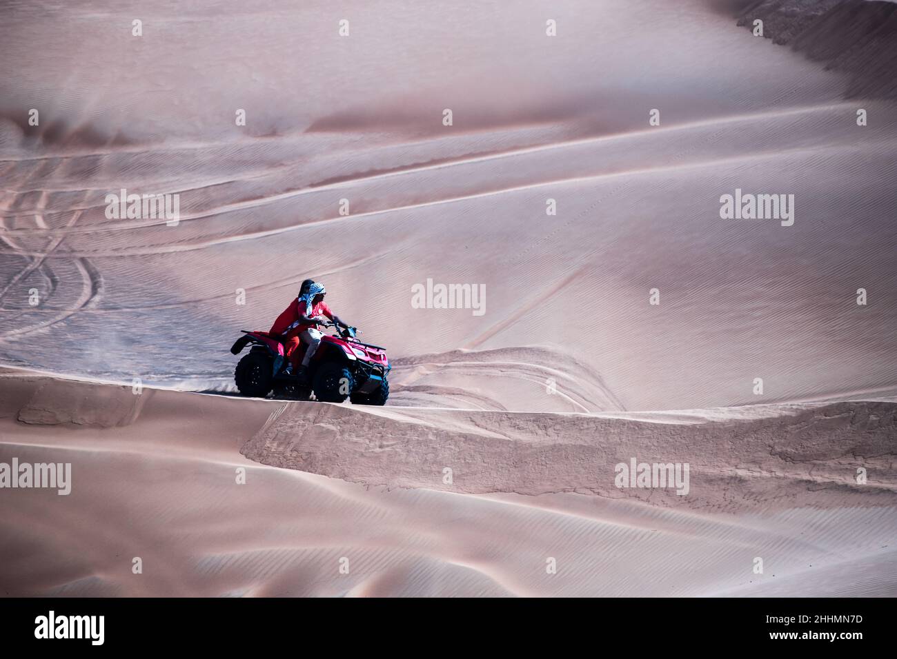 ATV Riding and Dune Bashing on a Desert Safari in Dubai, UAE Stock ...