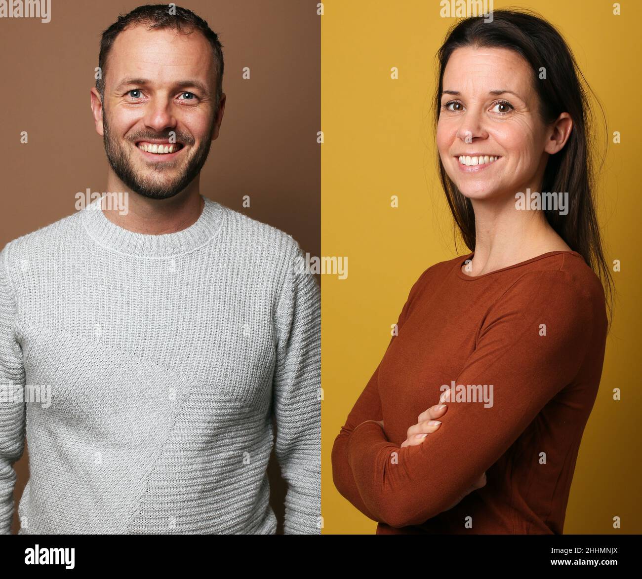 Group of people in a collage Stock Photo - Alamy