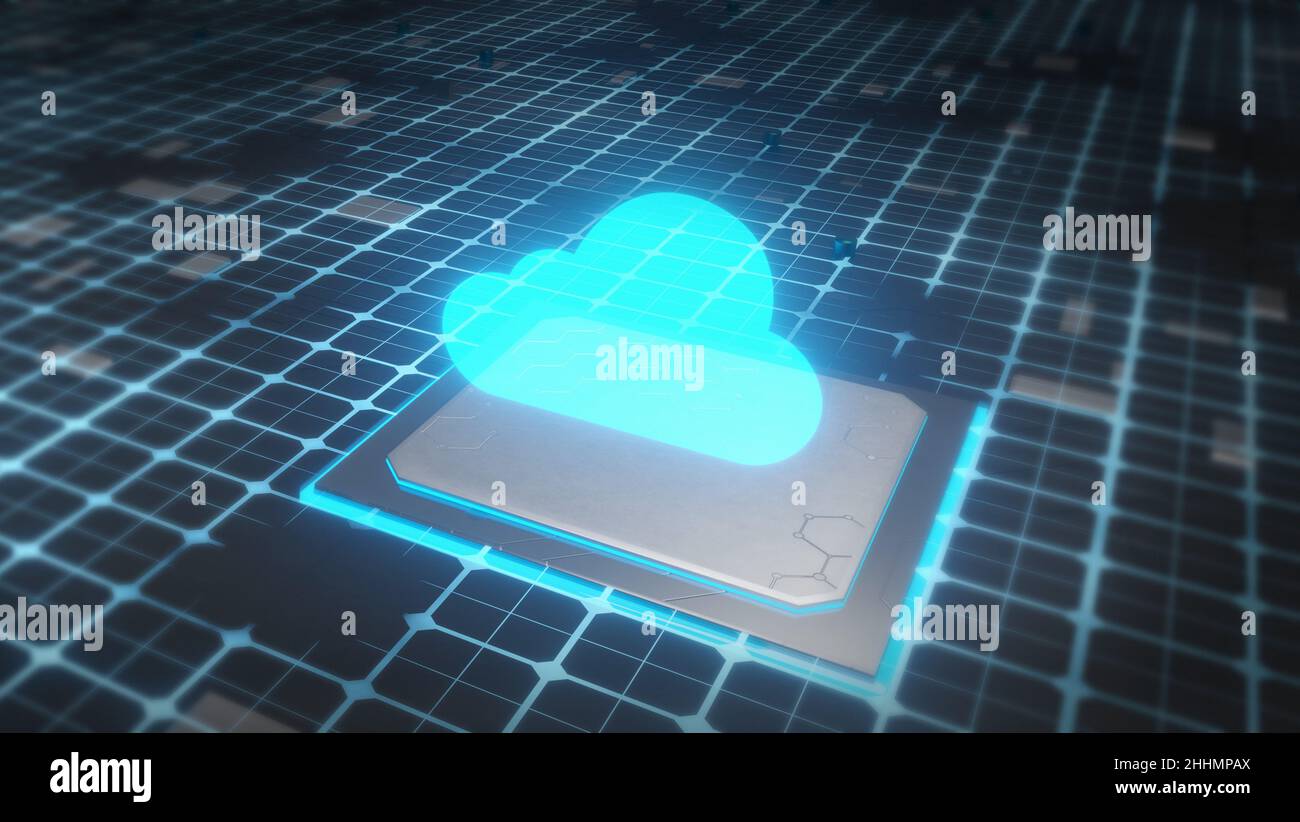Cloud computing technology with CPU Stock Photo - Alamy