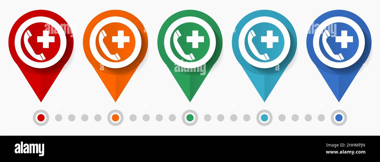 Map pin symbol ambulance icon hi-res stock photography and images - Alamy