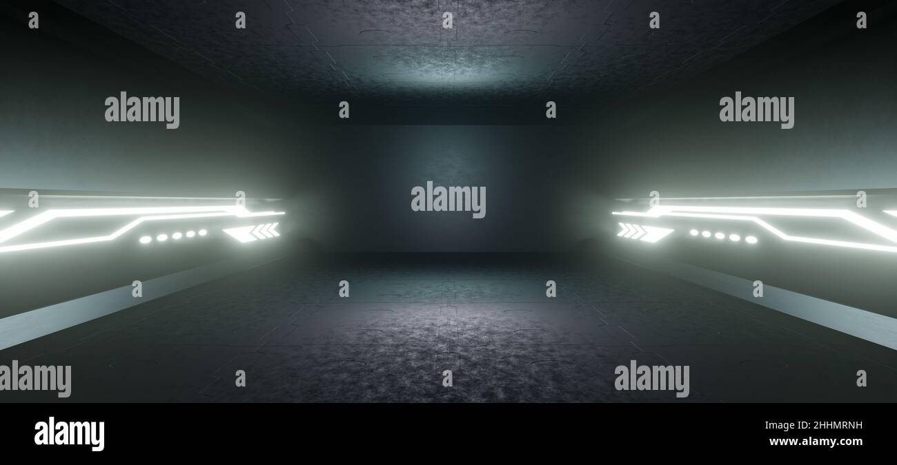 Futuristic Technology Futuristic Platform Space Reflective Cyberpunk ...