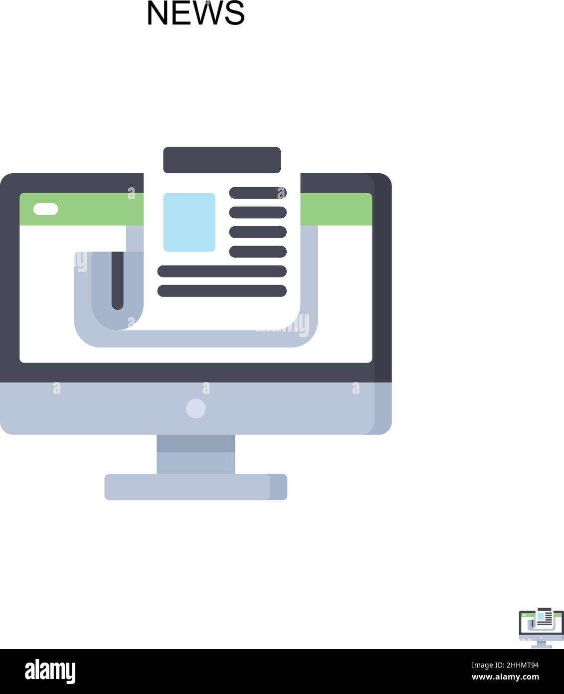 News Simple vector icon.Perfect color modern pictogram on editable ...