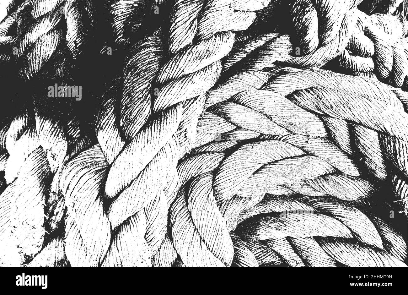 Distressed overlay texture of twisted rope. grunge background. abstract ...