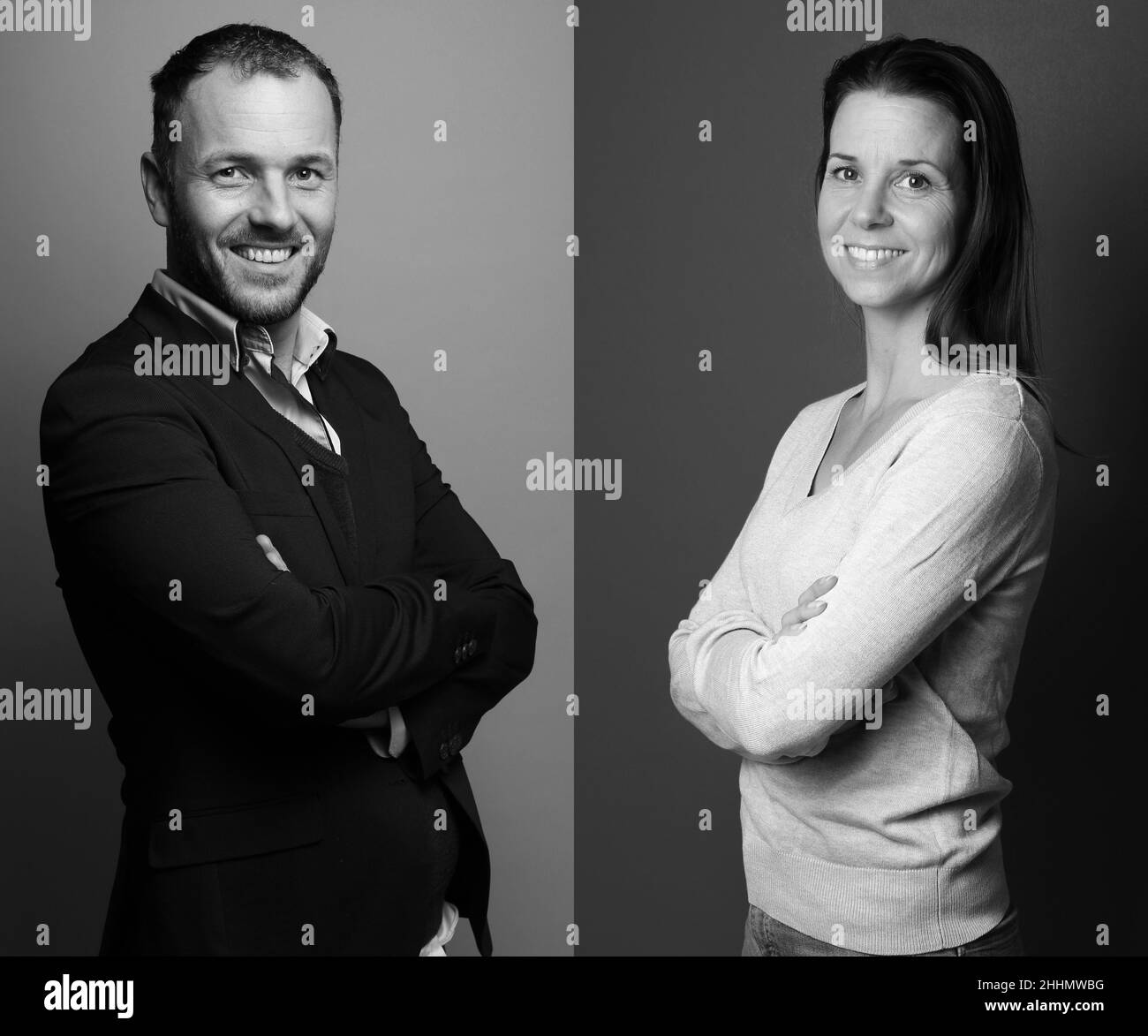 Group of people in a collage Stock Photo - Alamy