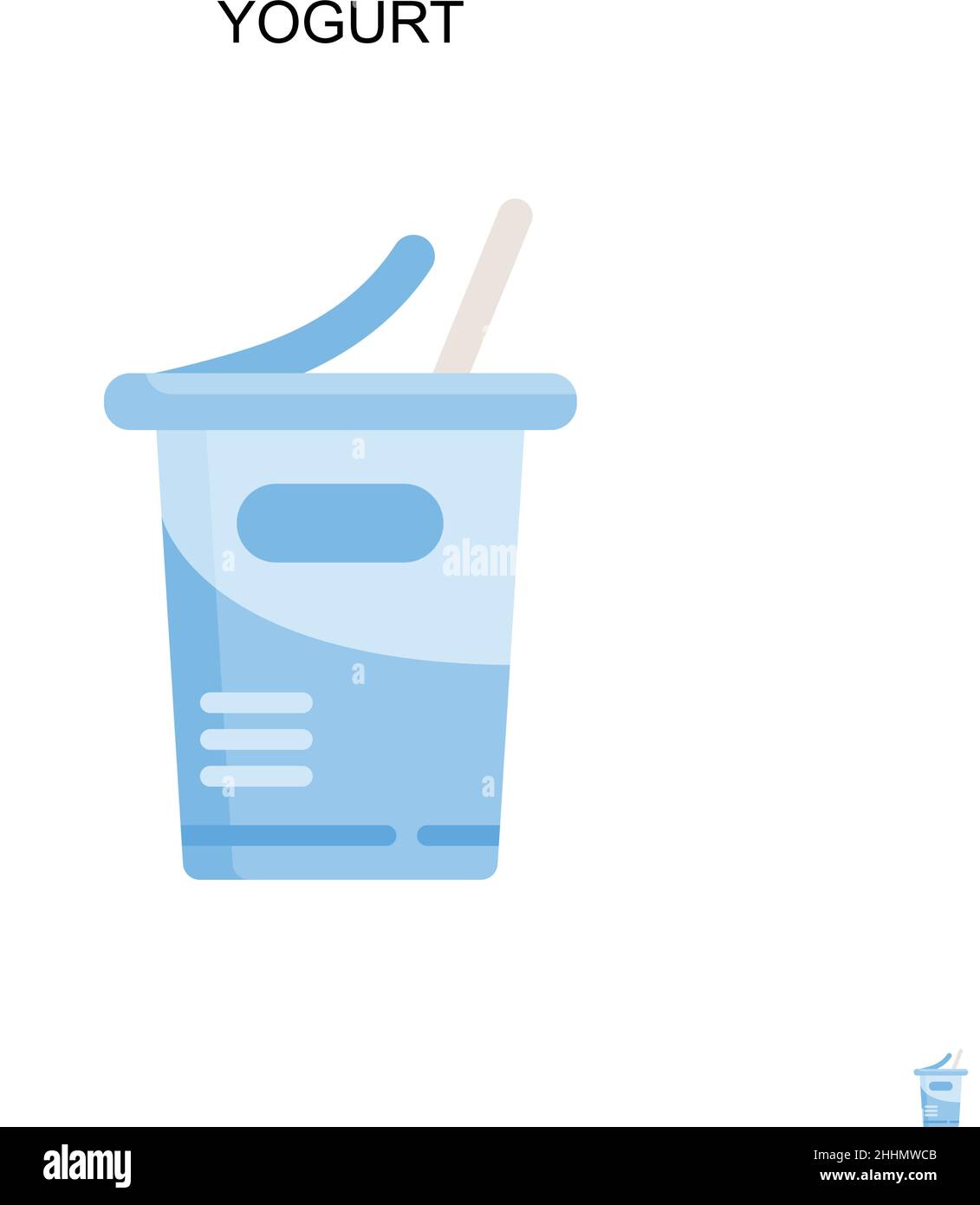 Yogurt Simple vector icon.Perfect color modern pictogram on editable ...