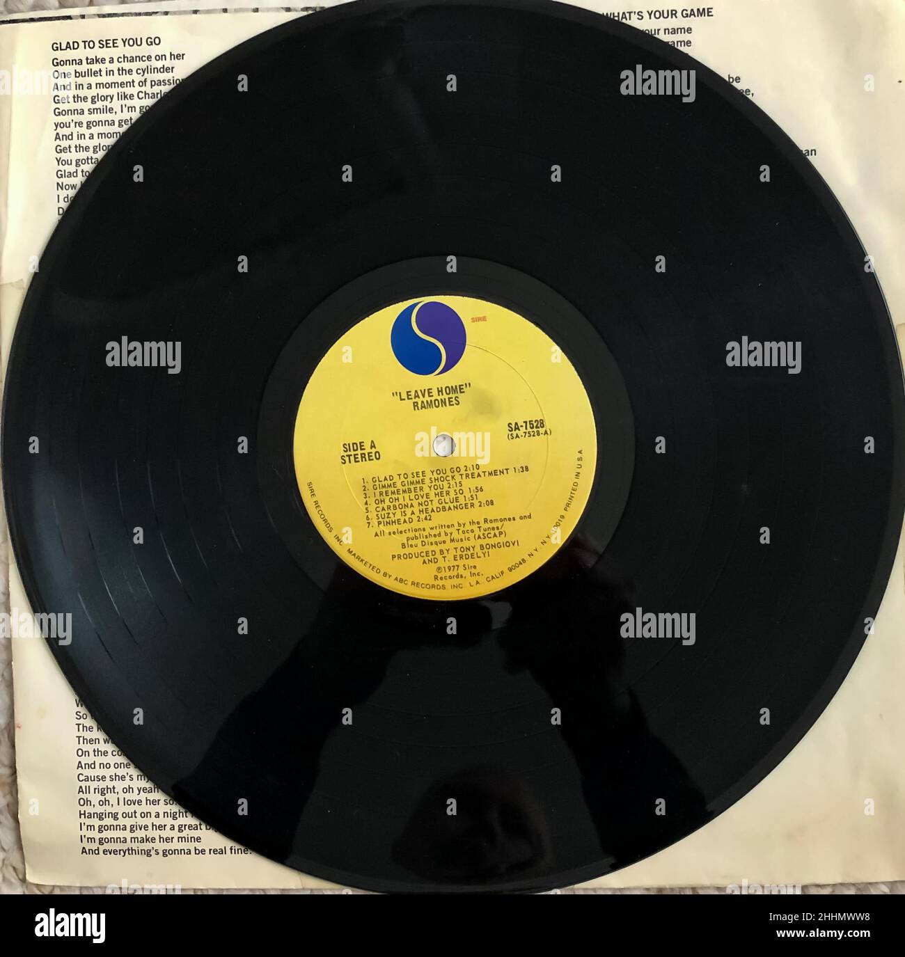 New York City, NY, USA, "The Ramones" "Leave Home" Punk Rock Record ...