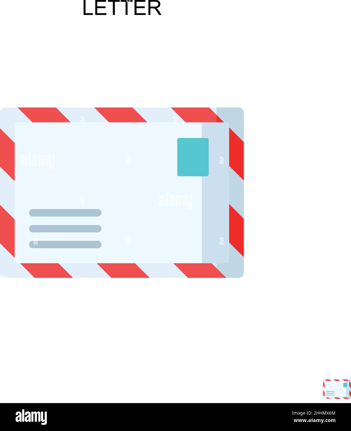 Letter Simple vector icon.Perfect color modern pictogram on editable ...