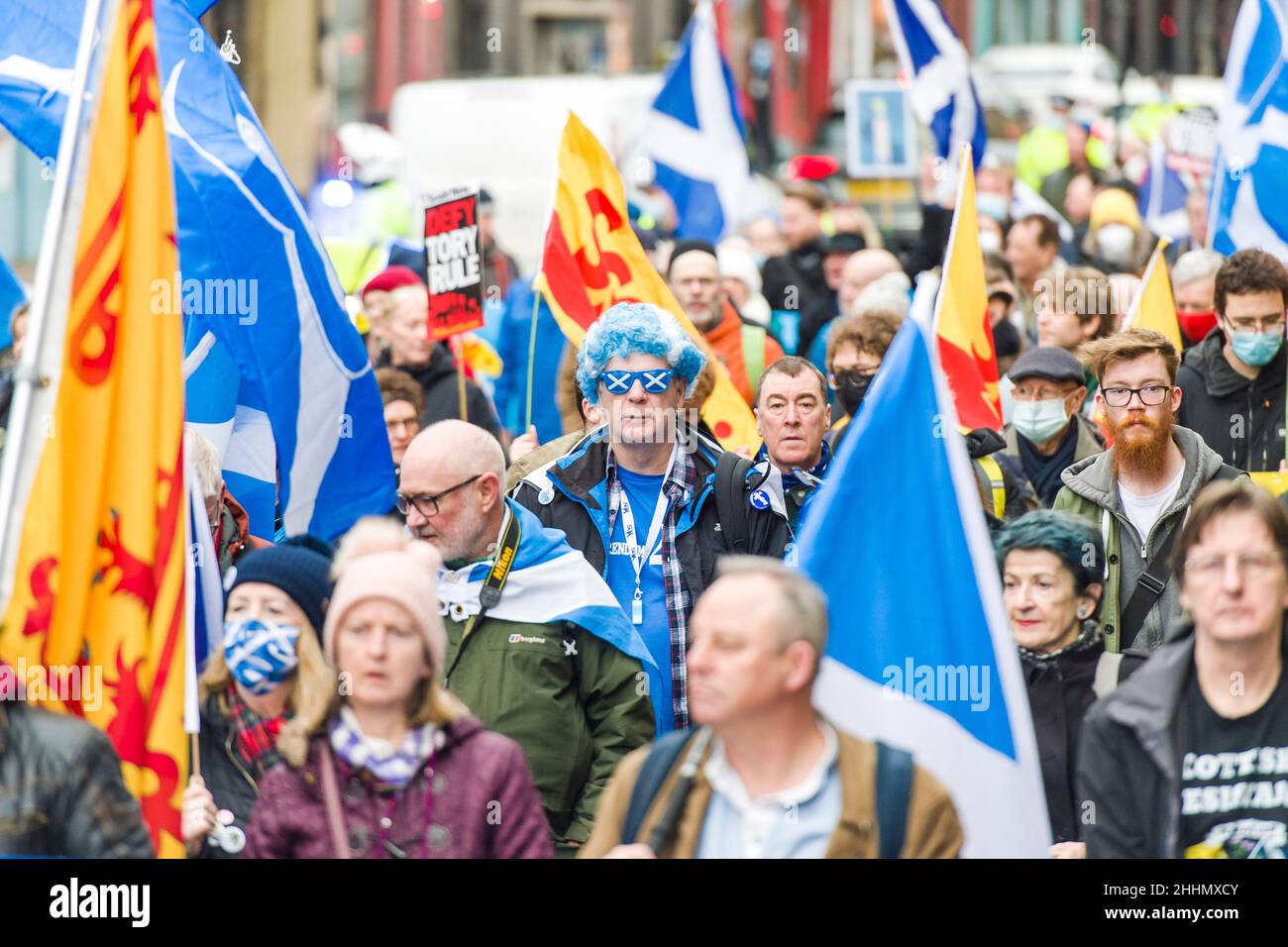 All under one banner protesters take part in "Emergency Demonstration ...