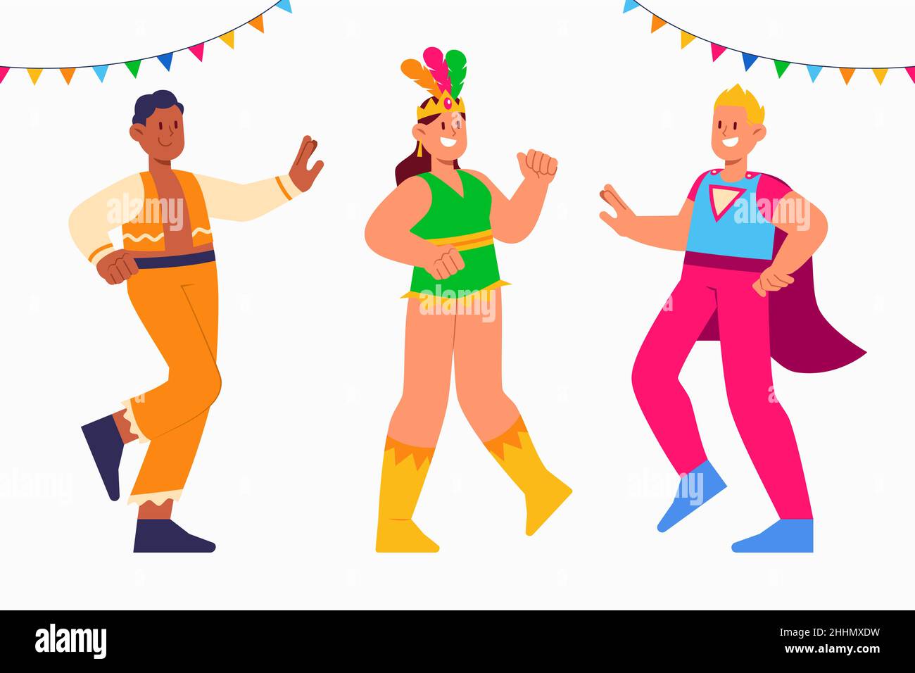 Traditional costumes parade Stock Vector Images - Alamy