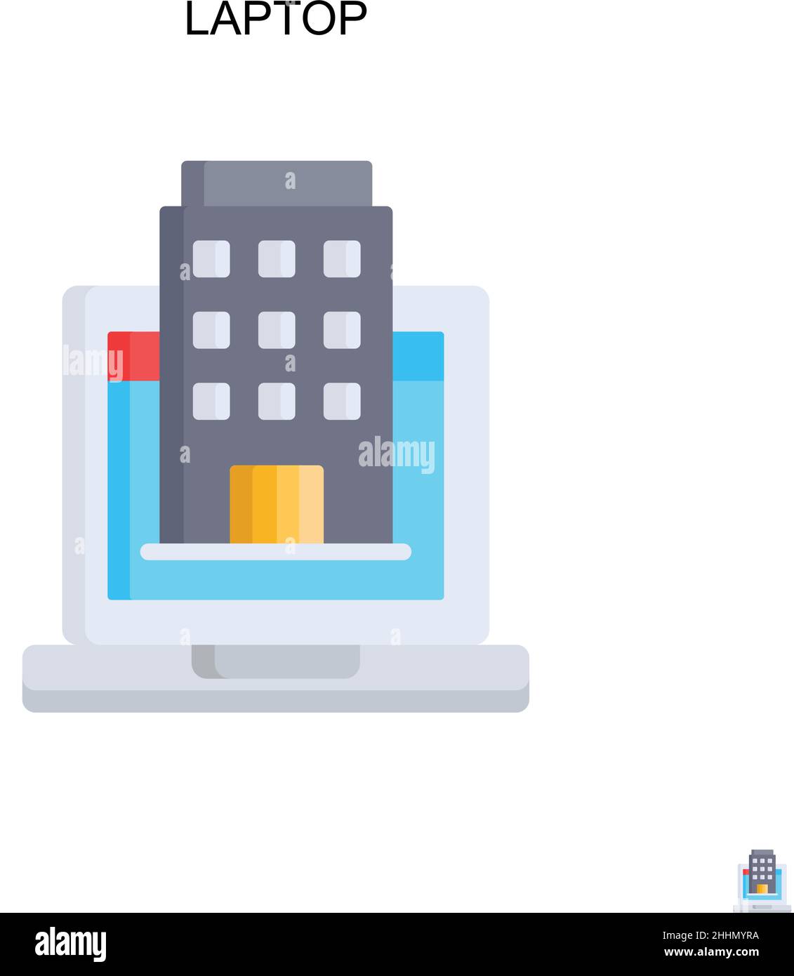 Laptop Simple vector icon.Perfect color modern pictogram on editable ...