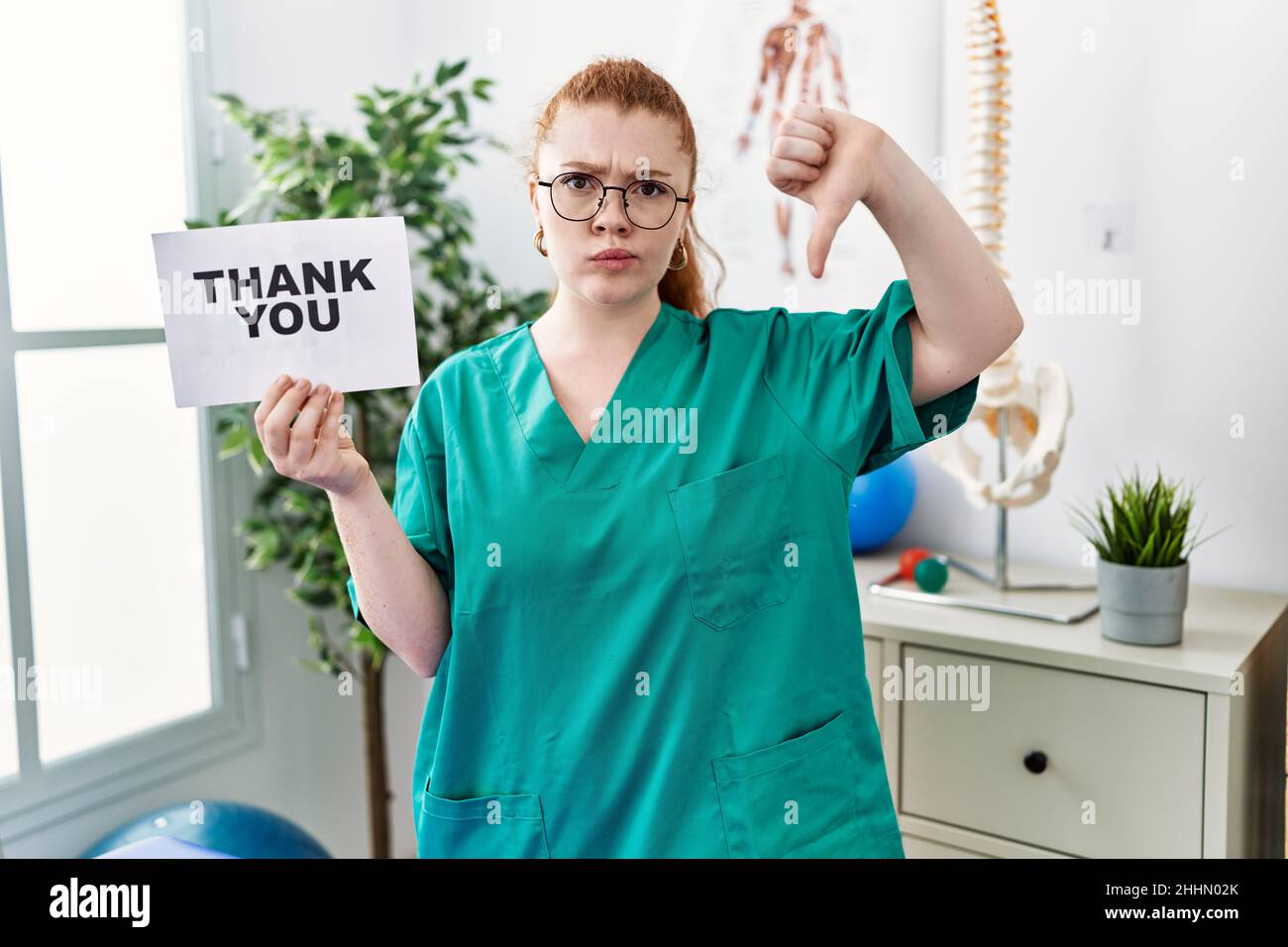 Thank portrait woman thumbs hi-res stock photography and images - Alamy