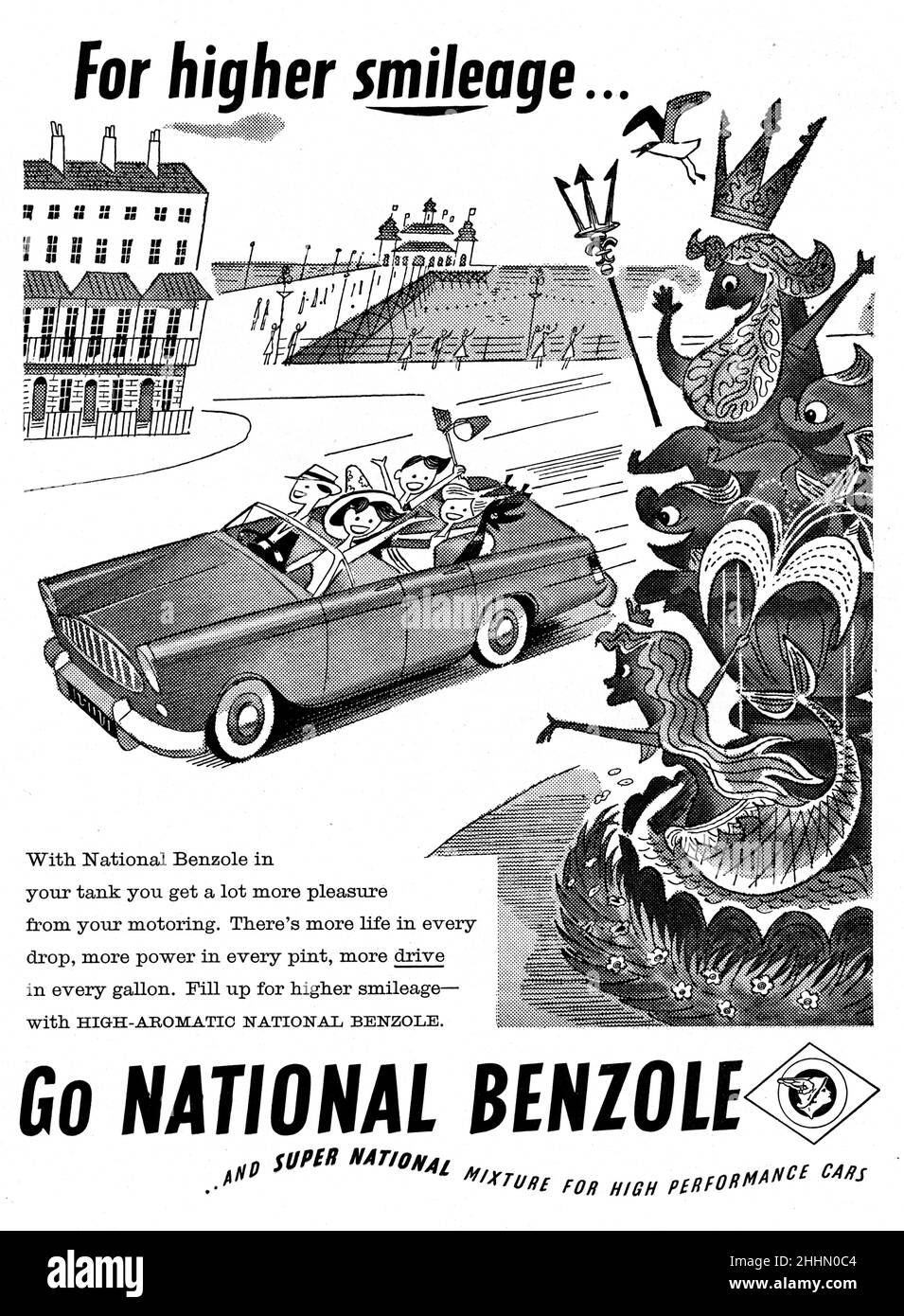A vintage advert for National Benzole petrol, from Motor Sport Magazine ...
