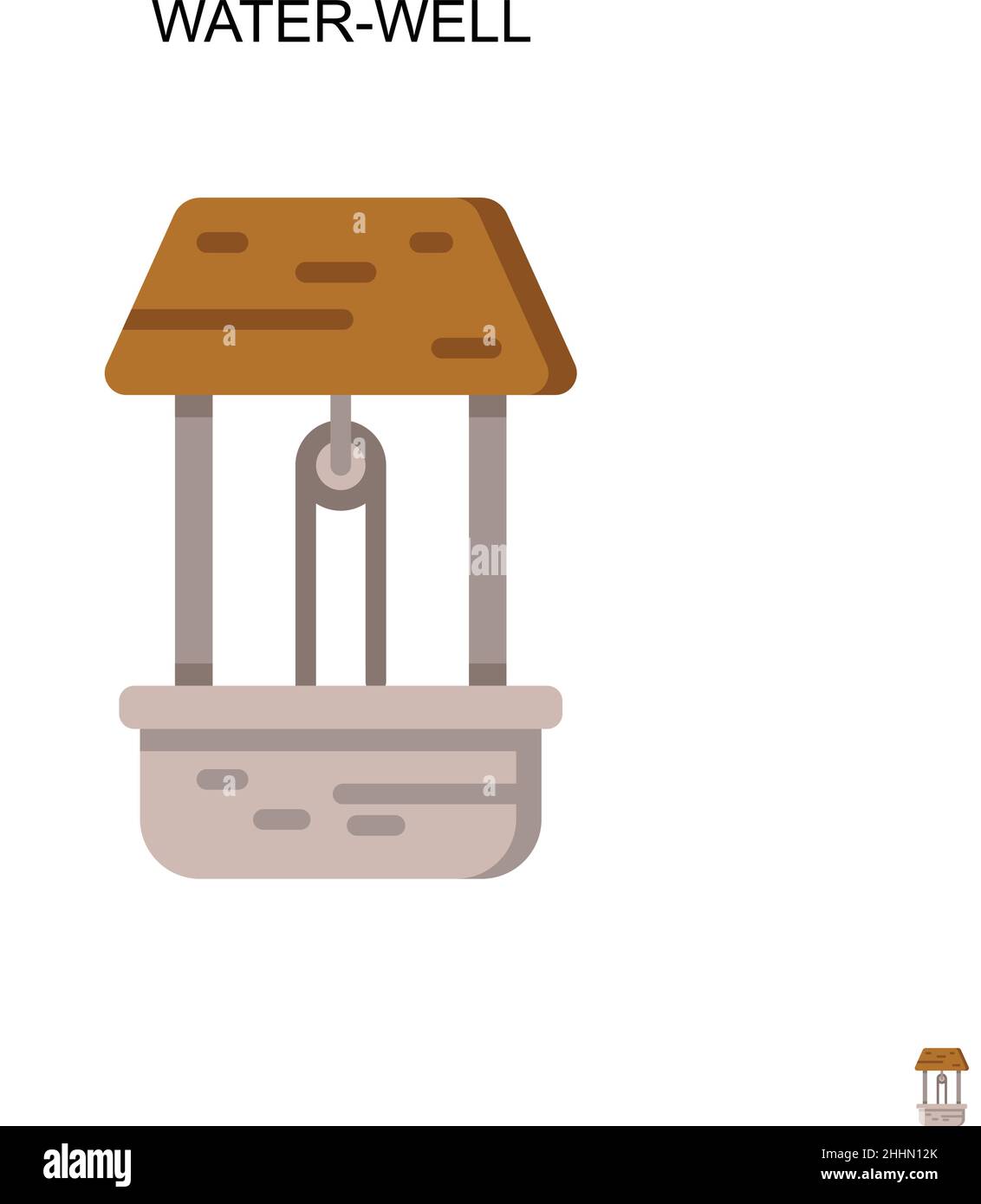 Water-well Simple vector icon.Perfect color modern pictogram on ...