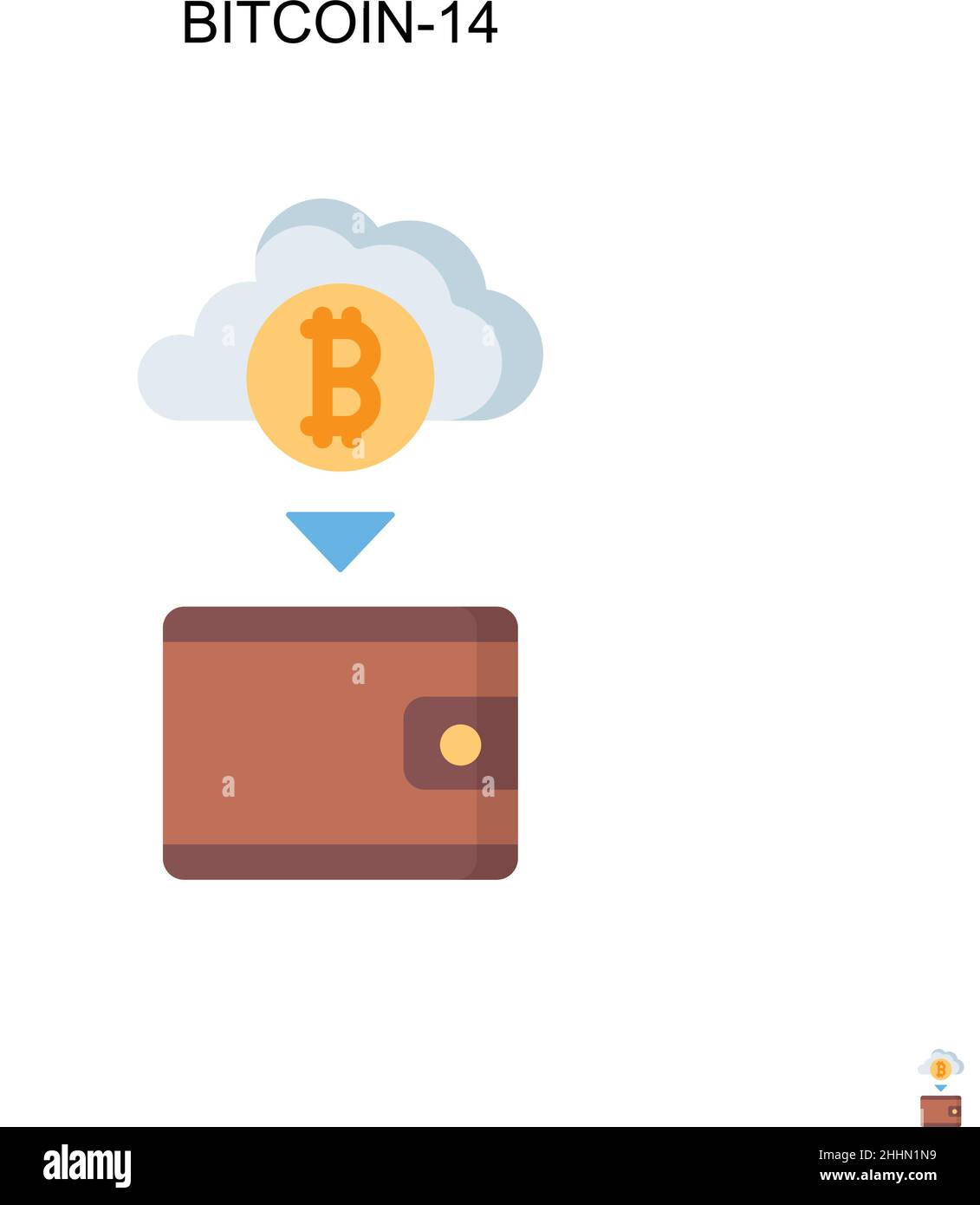 Bitcoin-14 Simple vector icon.Perfect color modern pictogram on ...