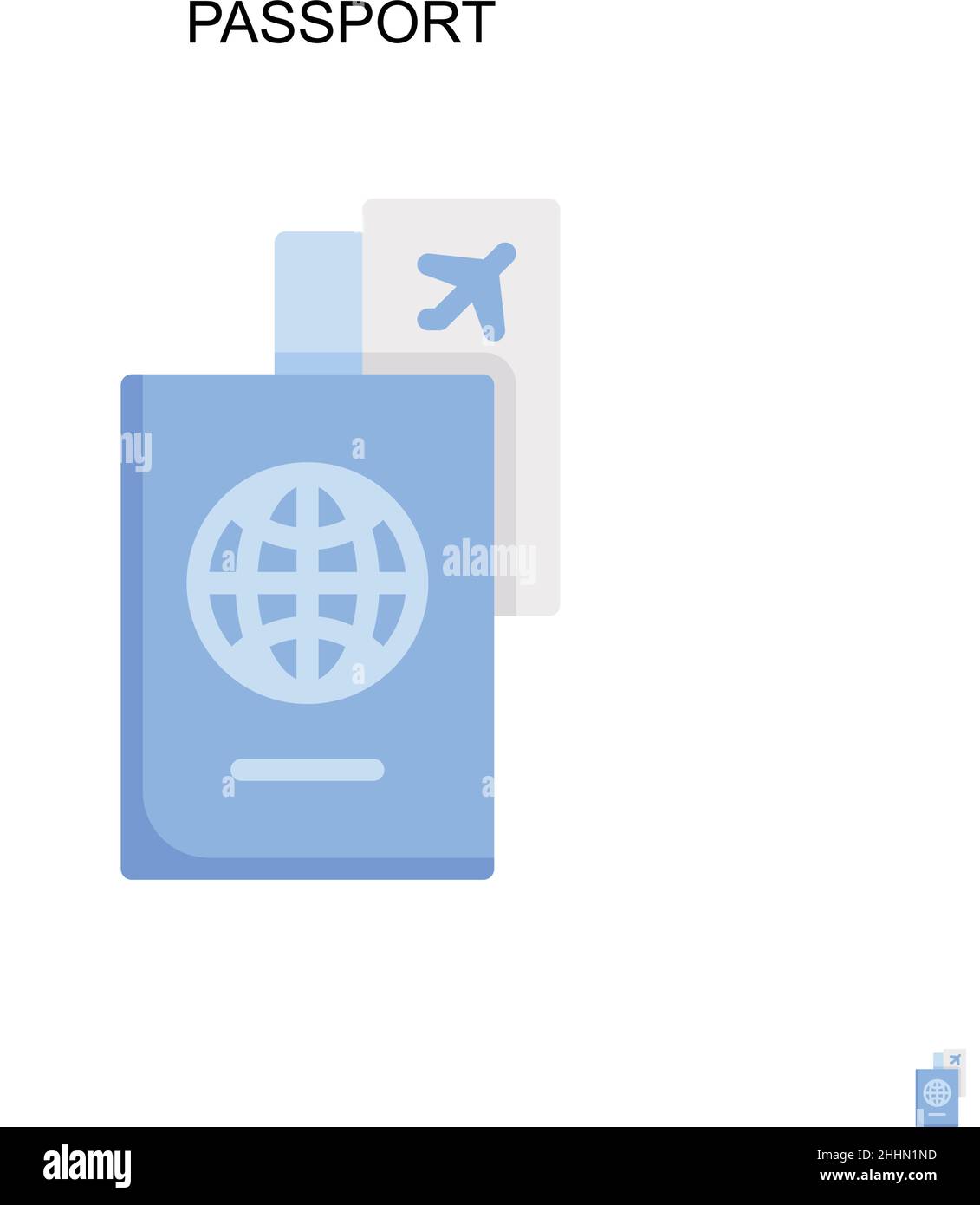 Passport Simple vector icon.Perfect color modern pictogram on editable ...