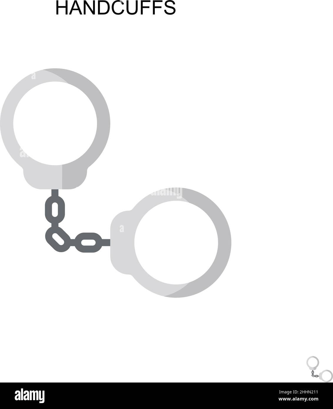 Handcuffs Simple vector icon.Perfect color modern pictogram on editable ...