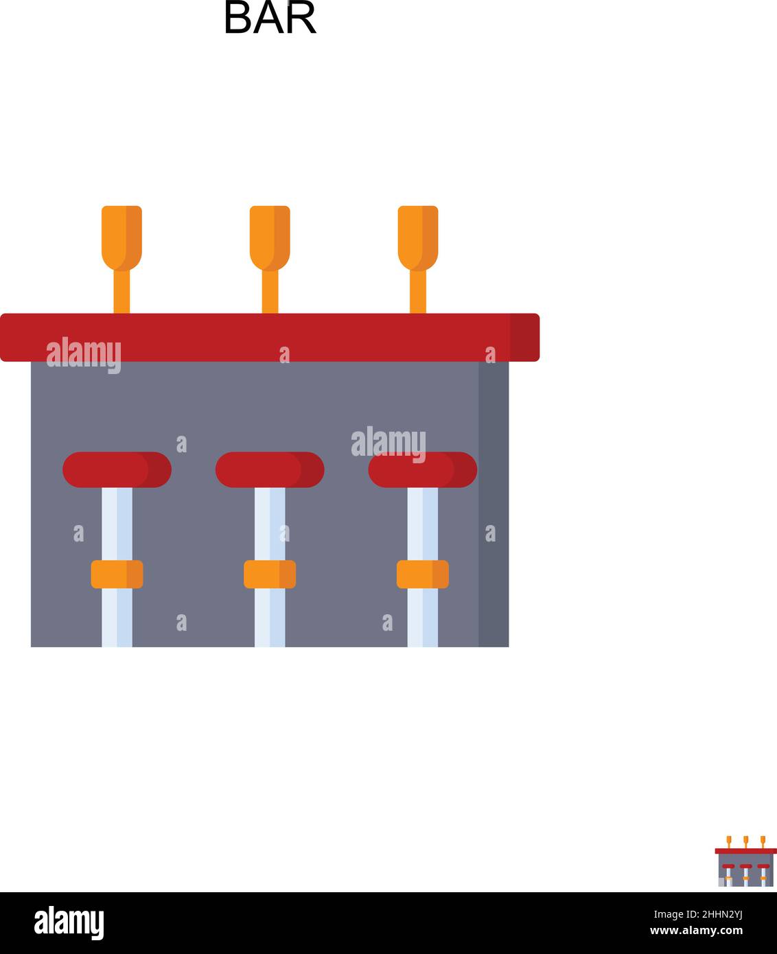 Bar Simple vector icon.Perfect color modern pictogram on editable ...