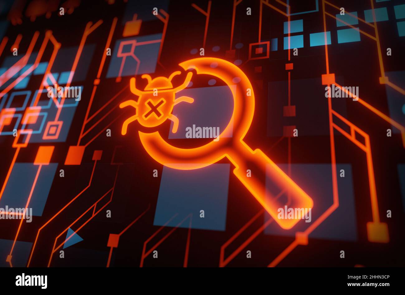 Bug code inspection Stock Photo - Alamy