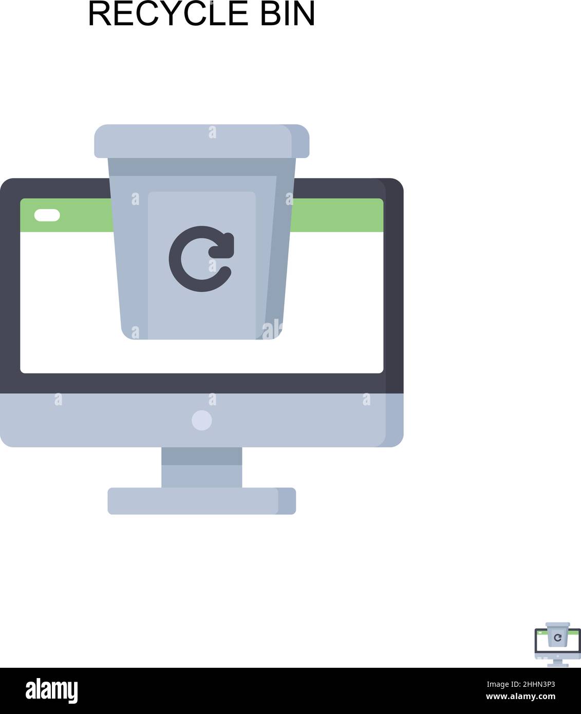 Recycle bin Simple vector icon.Perfect color modern pictogram on ...