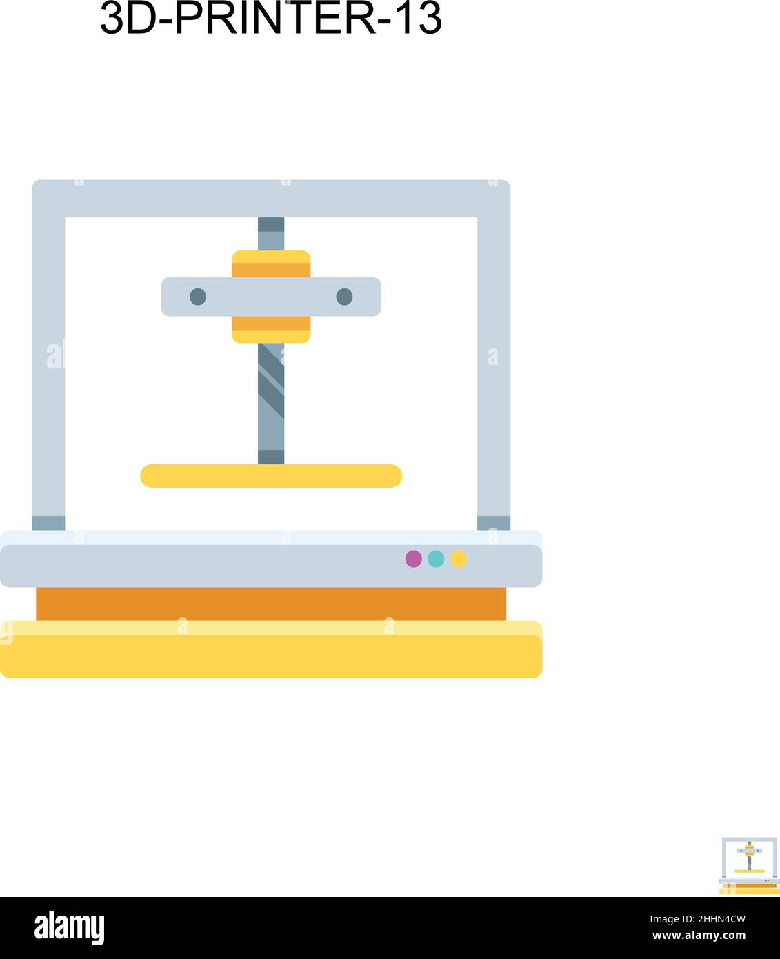 3d-printer-13 Simple vector icon.Perfect color modern pictogram on ...